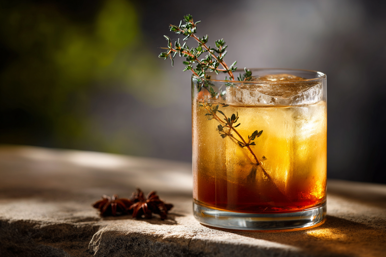 Golden Cocktail Display Photo on Lummi