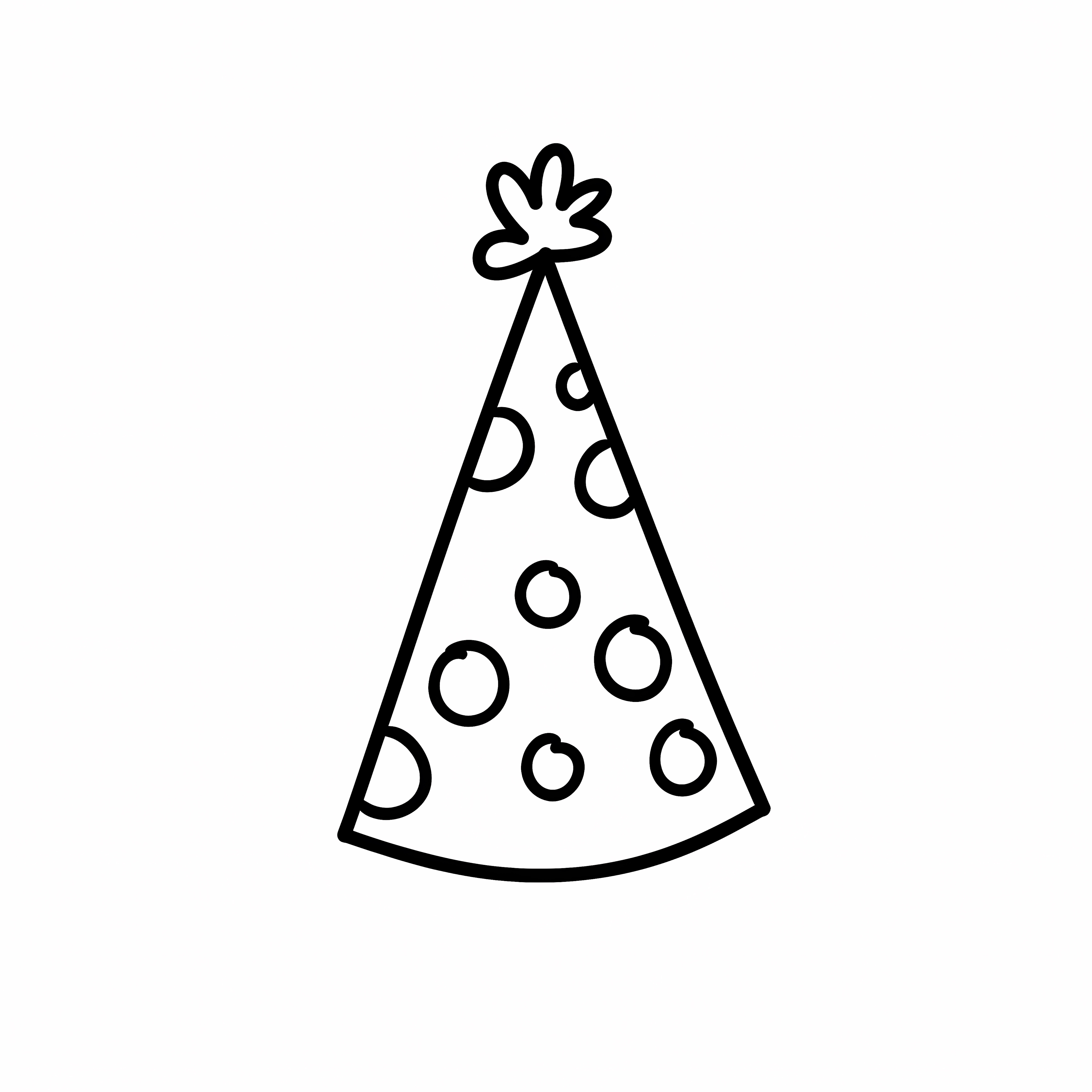 Party Hat Drawing Illustration on Lummi