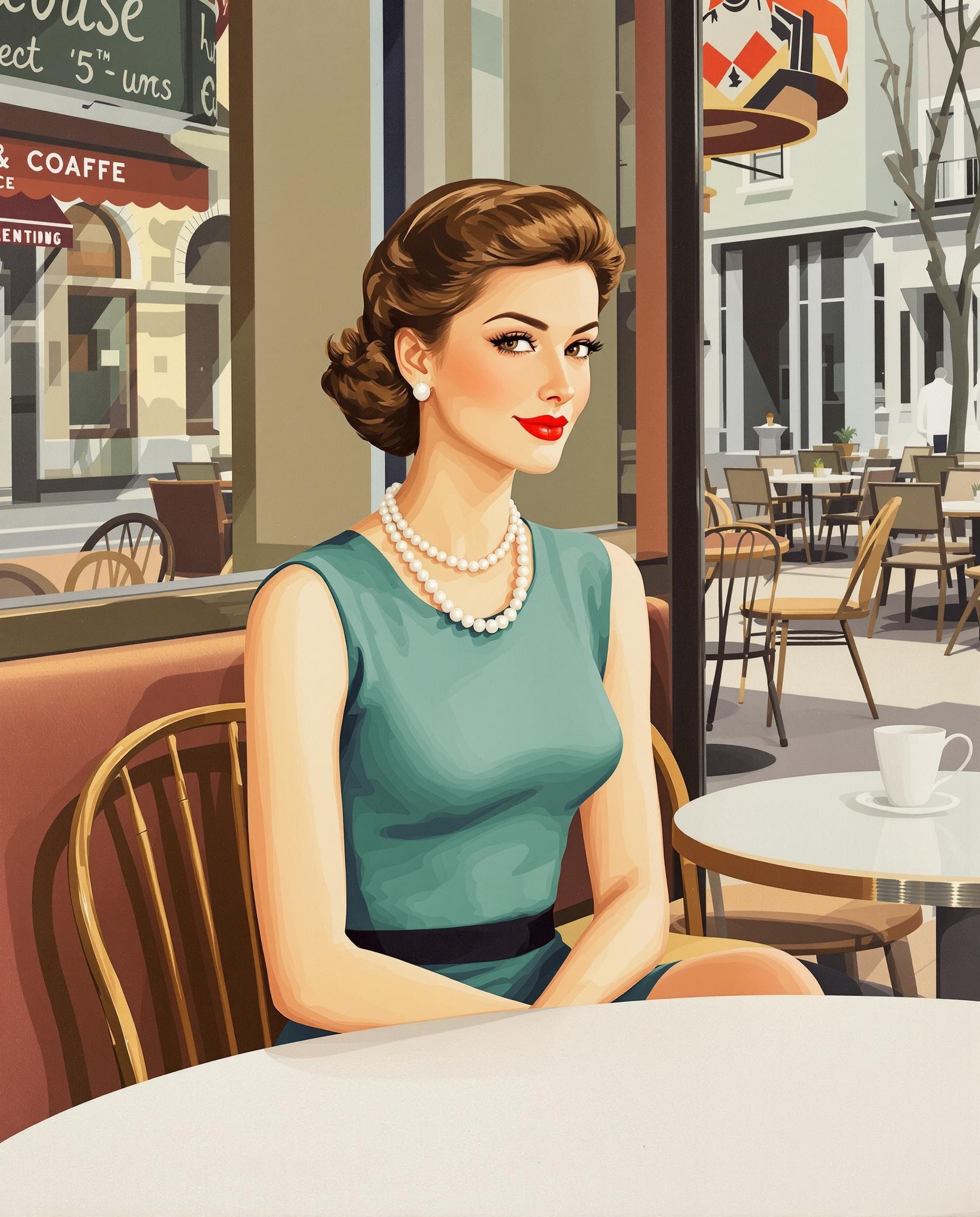 Retro Café Aesthetic Illustration on Lummi