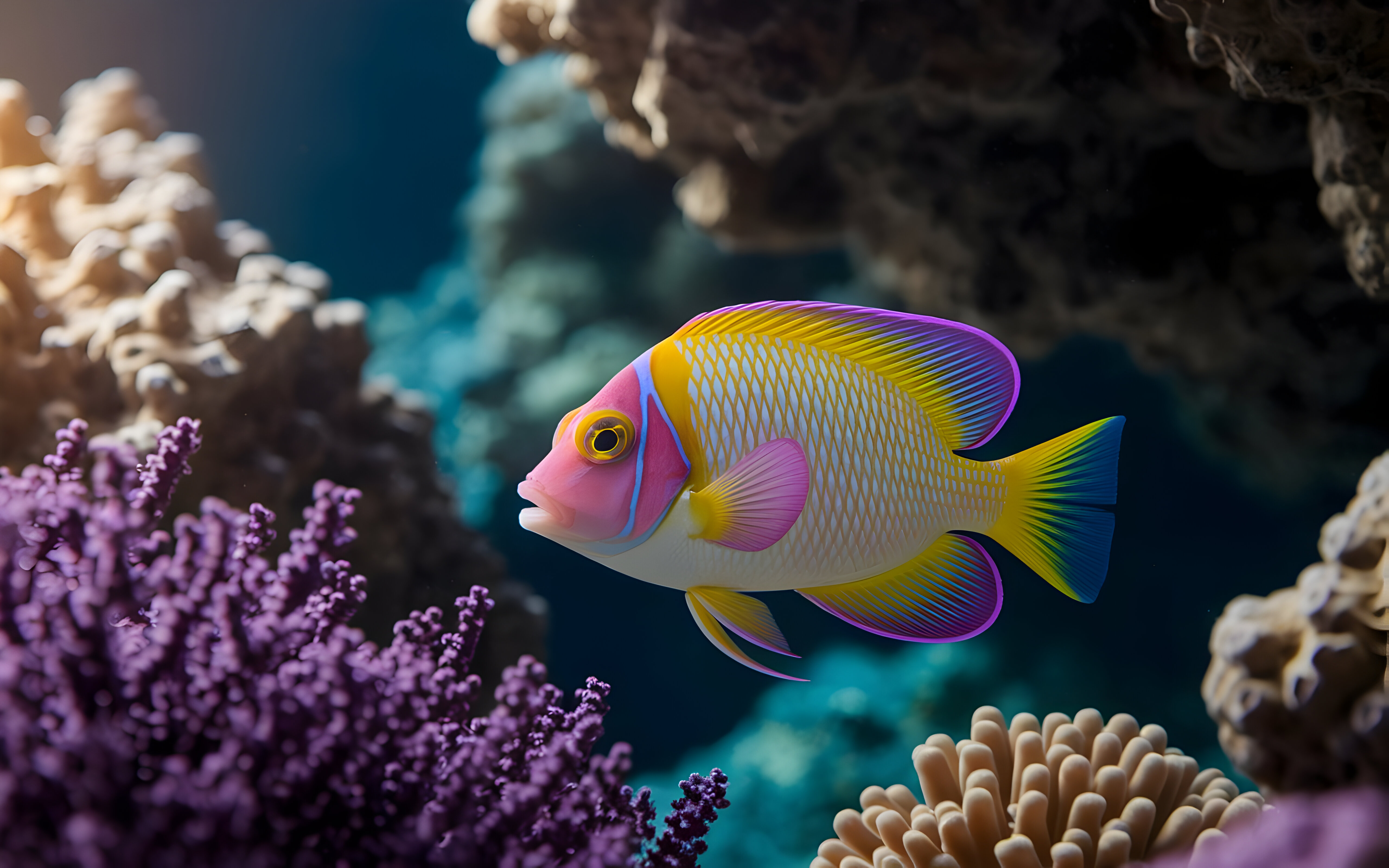 Tropical Fish in Reef Illustration on Lummi