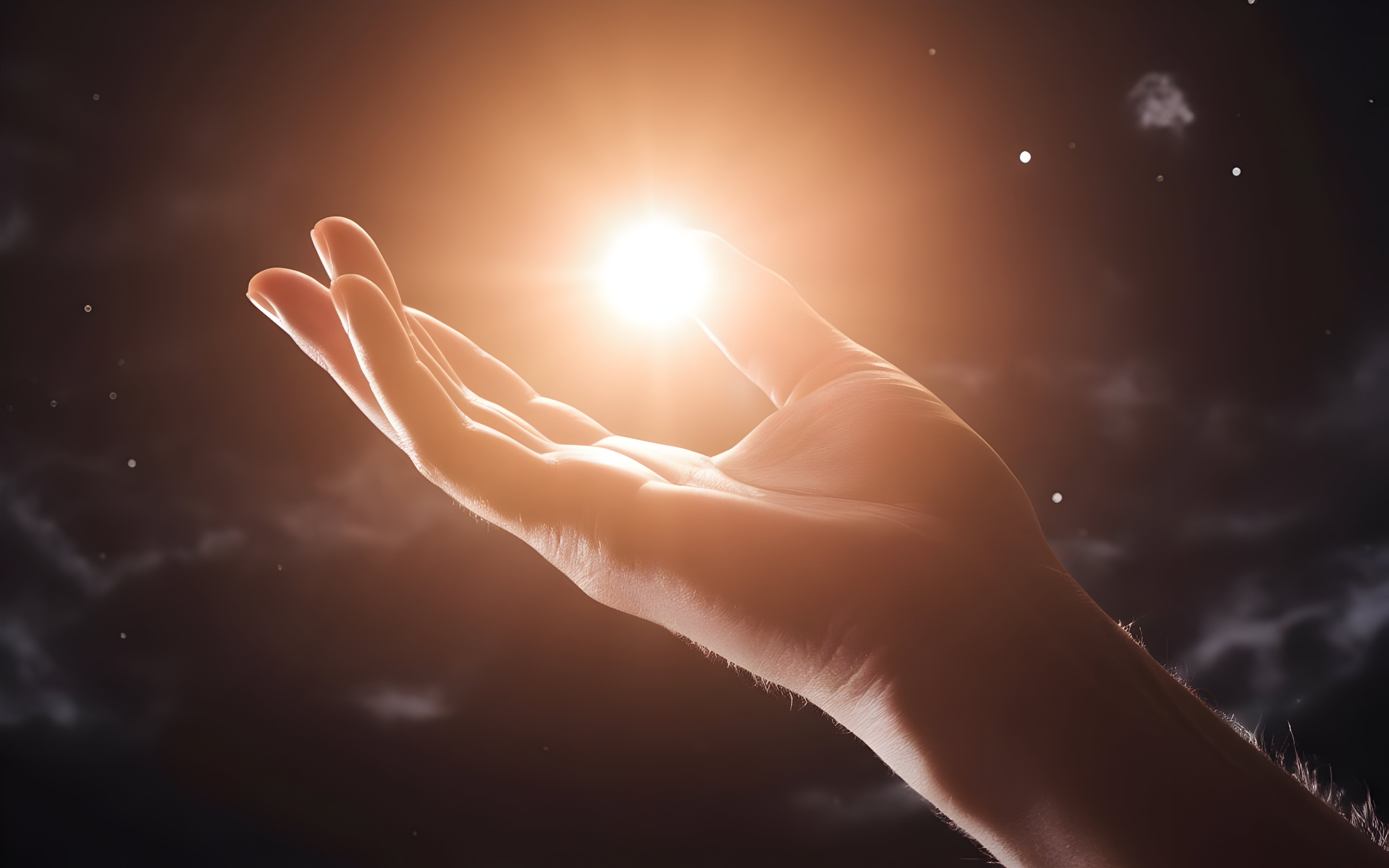 Hand Holding Light Orb Photo on Lummi