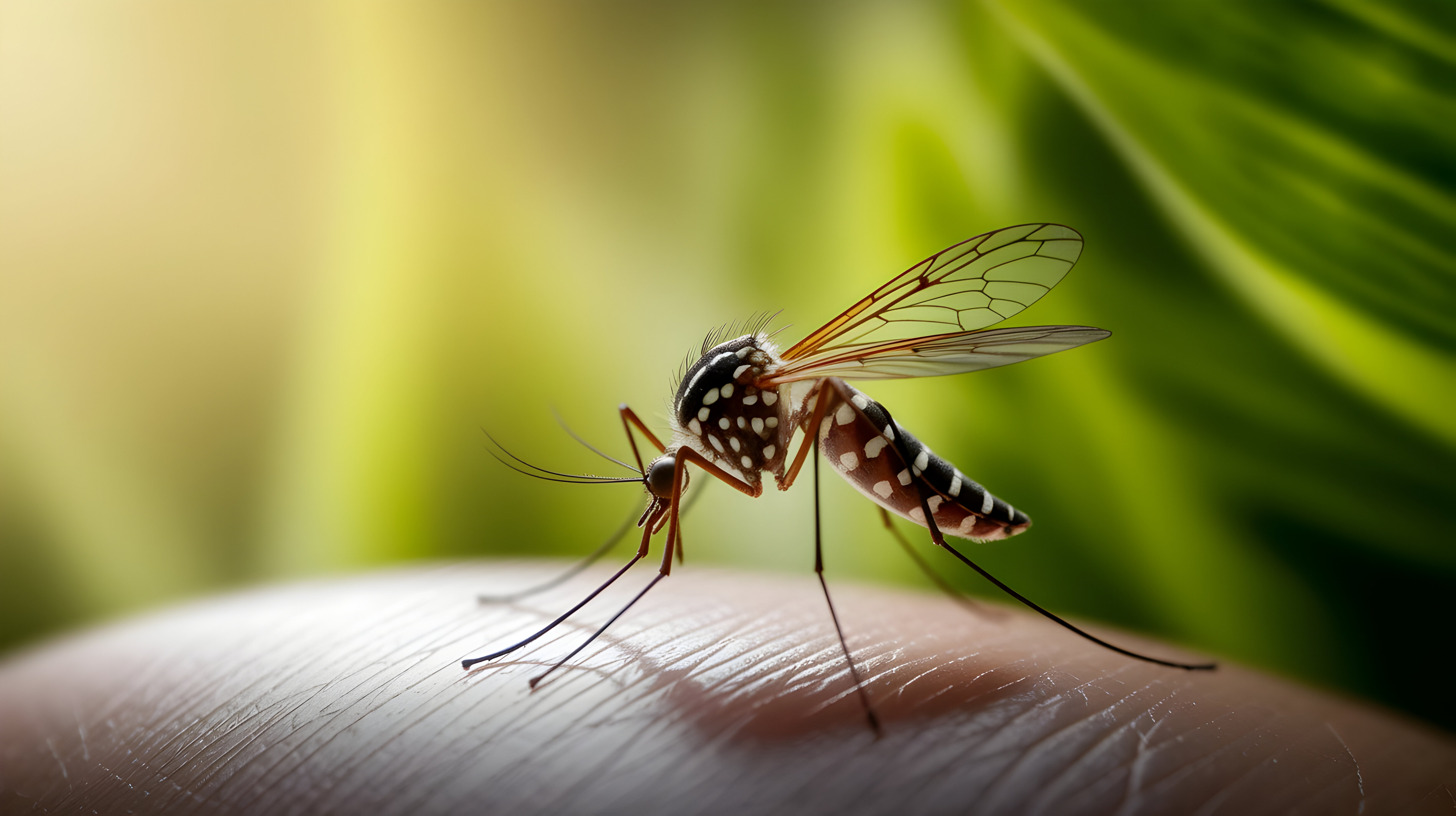 Mosquito Feeding Close-Up Photo on Lummi