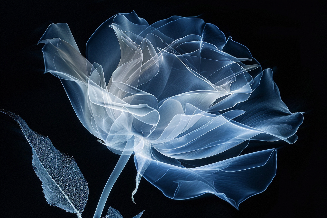 Ethereal Blue Rose Illustration Photo On Lummi