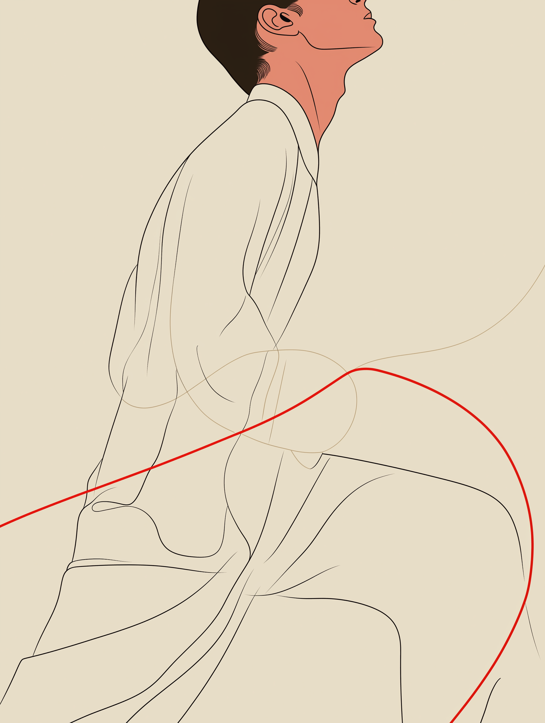 Minimalist Abstract Human Figure Illustration on Lummi