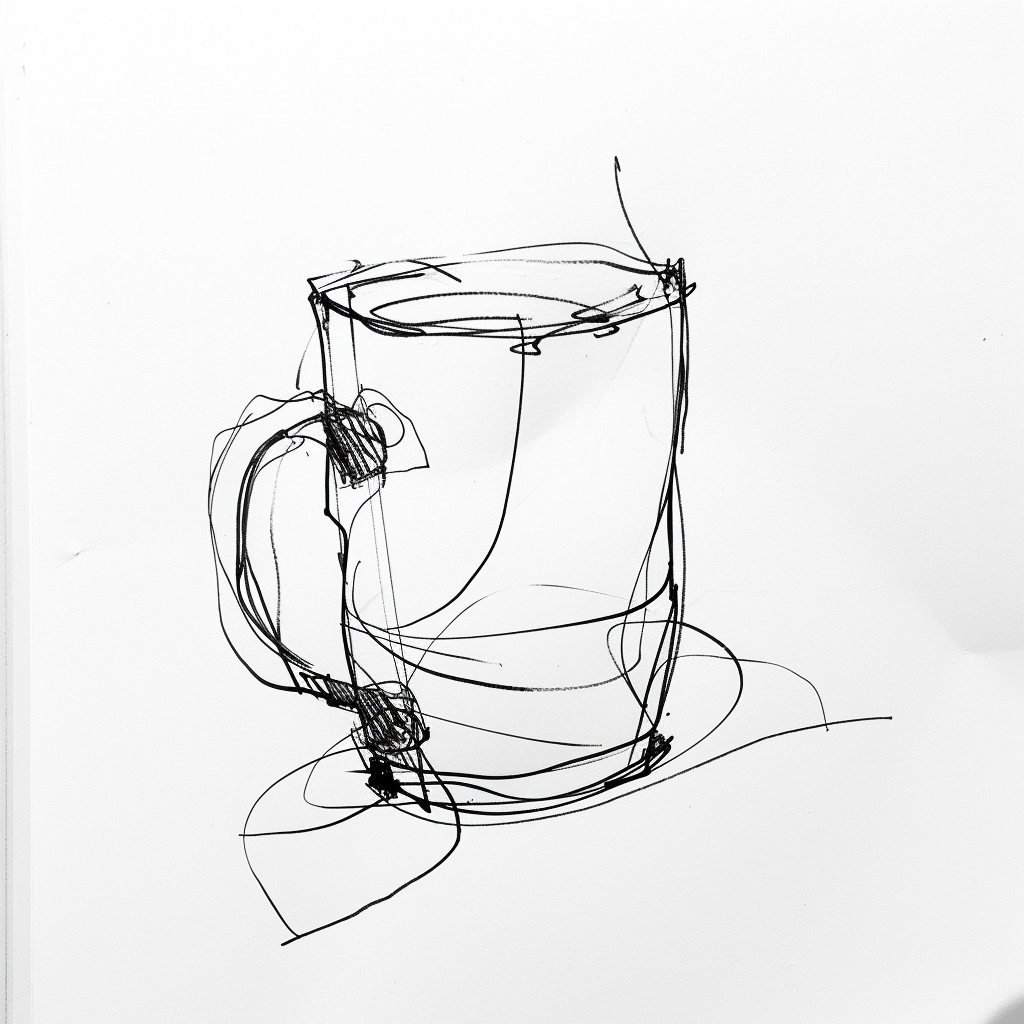 Abstract Mug Sketch Illustration on Lummi