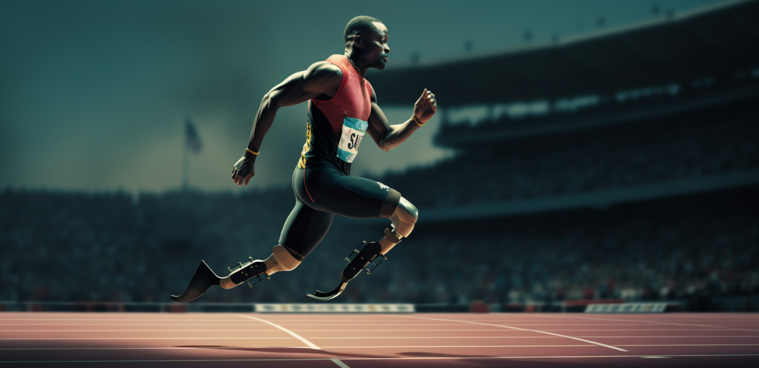Paralympic Sprinter in Motion Photo on Lummi