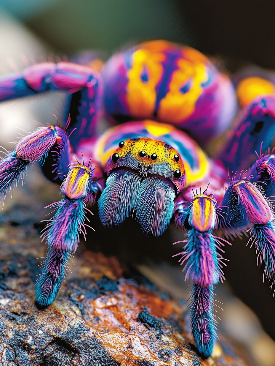 Colorful Tarantula Close-Up Photo on Lummi