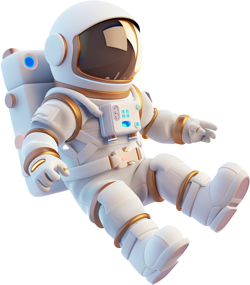 Lummi 3D - Animated 3D Astronaut in Zero Gravity