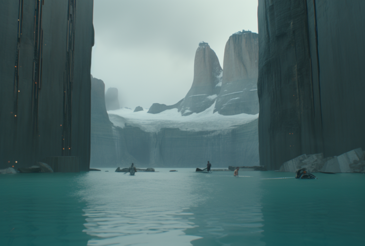 Serene Bluewater Expanses with Mystic Cliffs Photo on Lummi