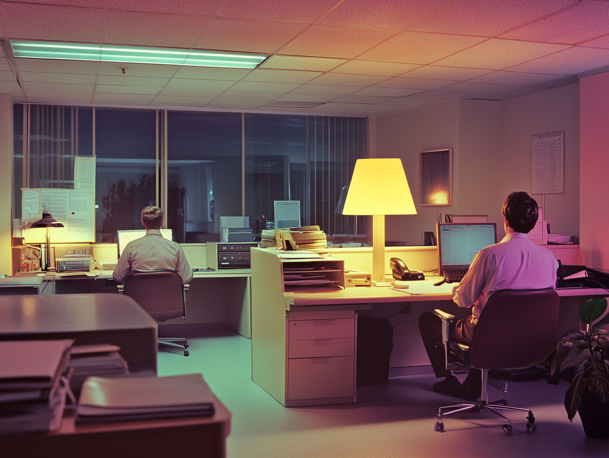 Office Late Night Work Session Photo On Lummi