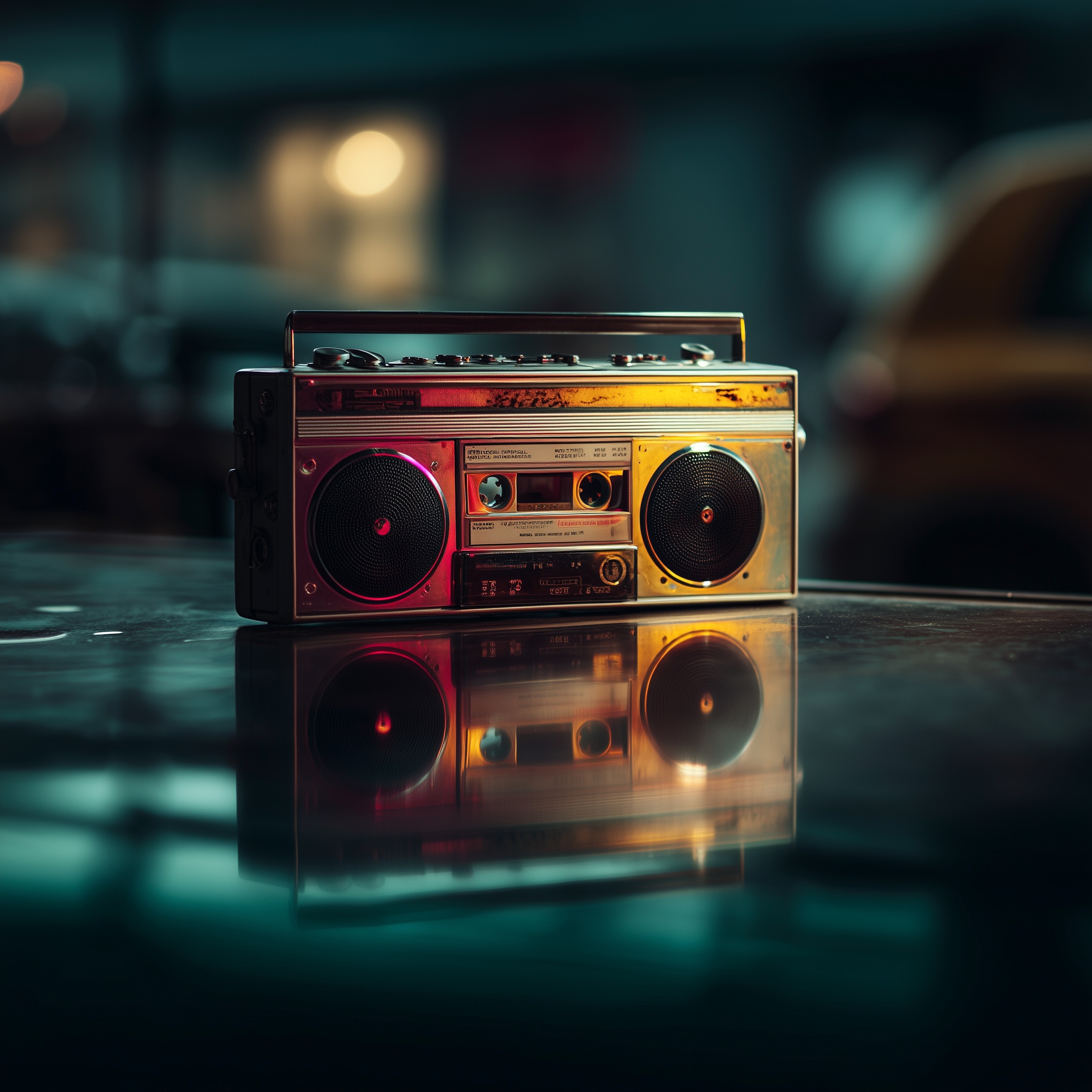 Retro Boombox Display Photo on Lummi