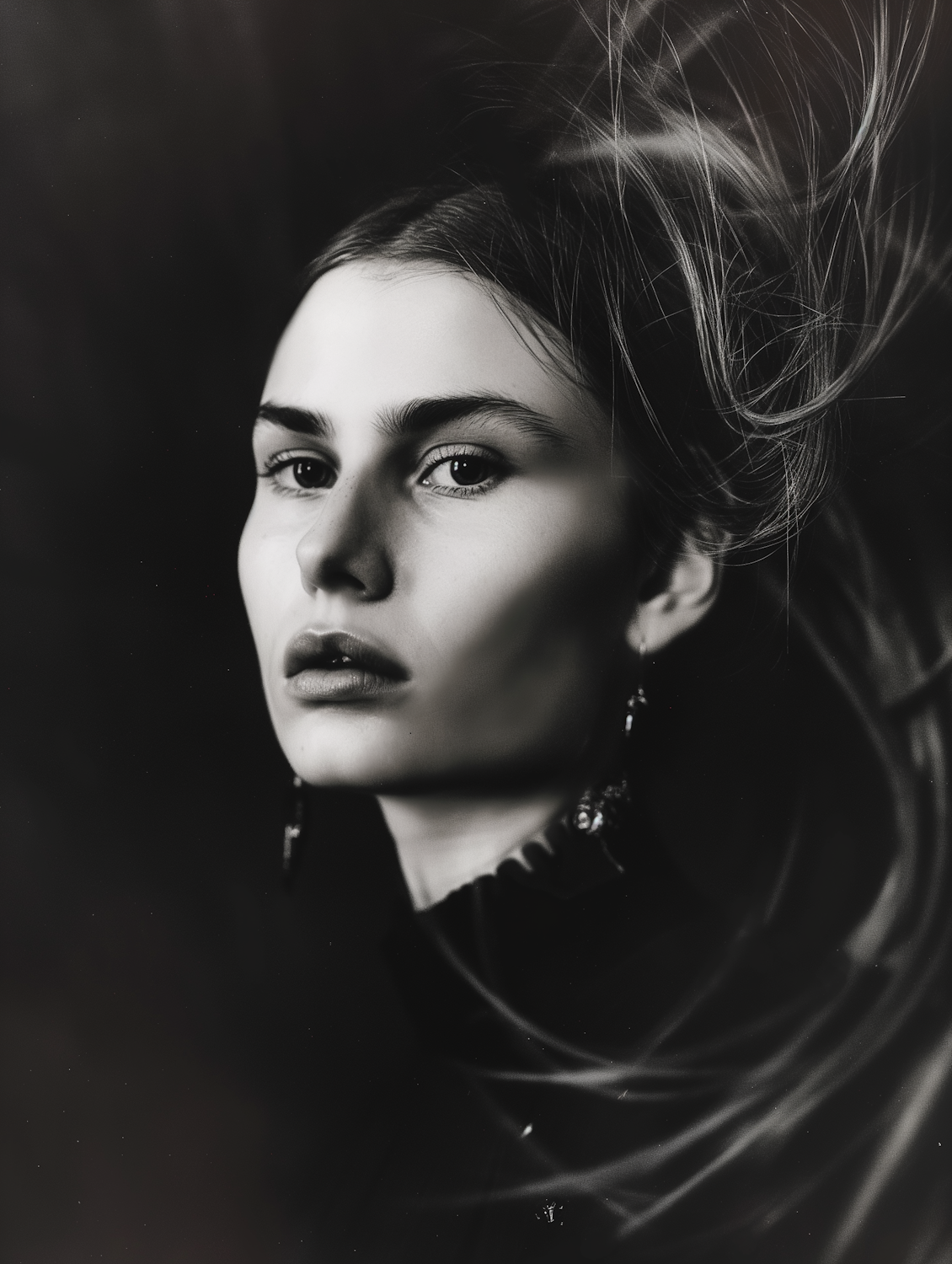 Lummi Photo - Monochromatic Portrait of Woman