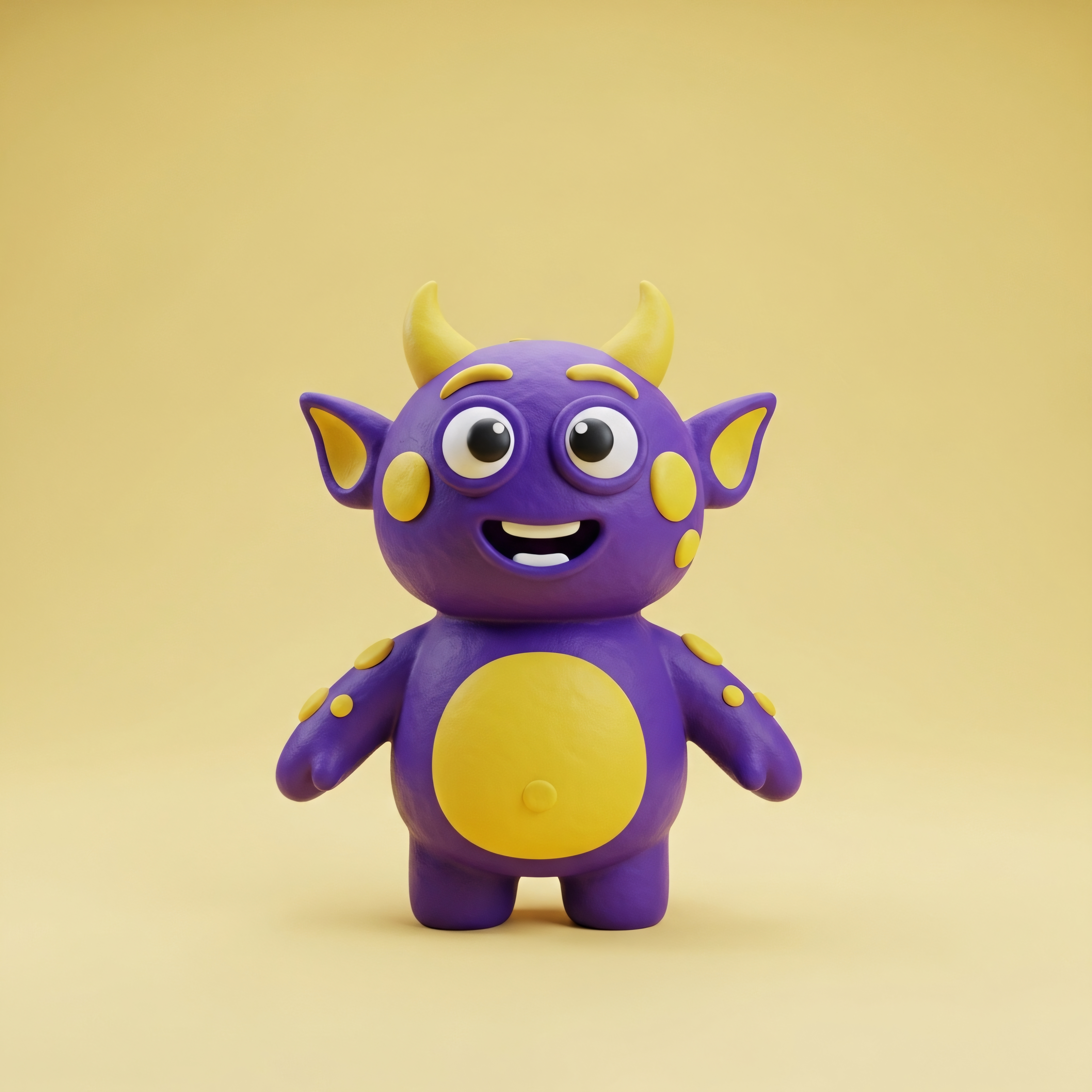 Purple Cartoon Character 3D Image on Lummi