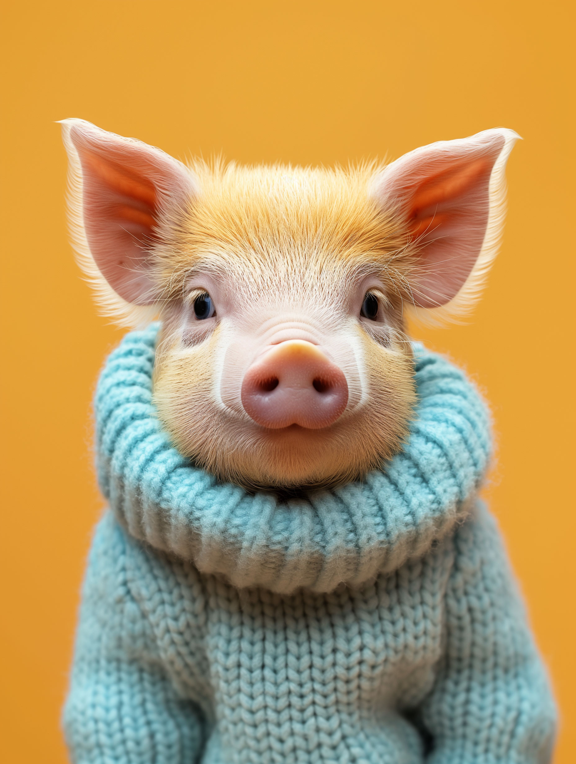 Cozy Sweater Pig Photo on Lummi