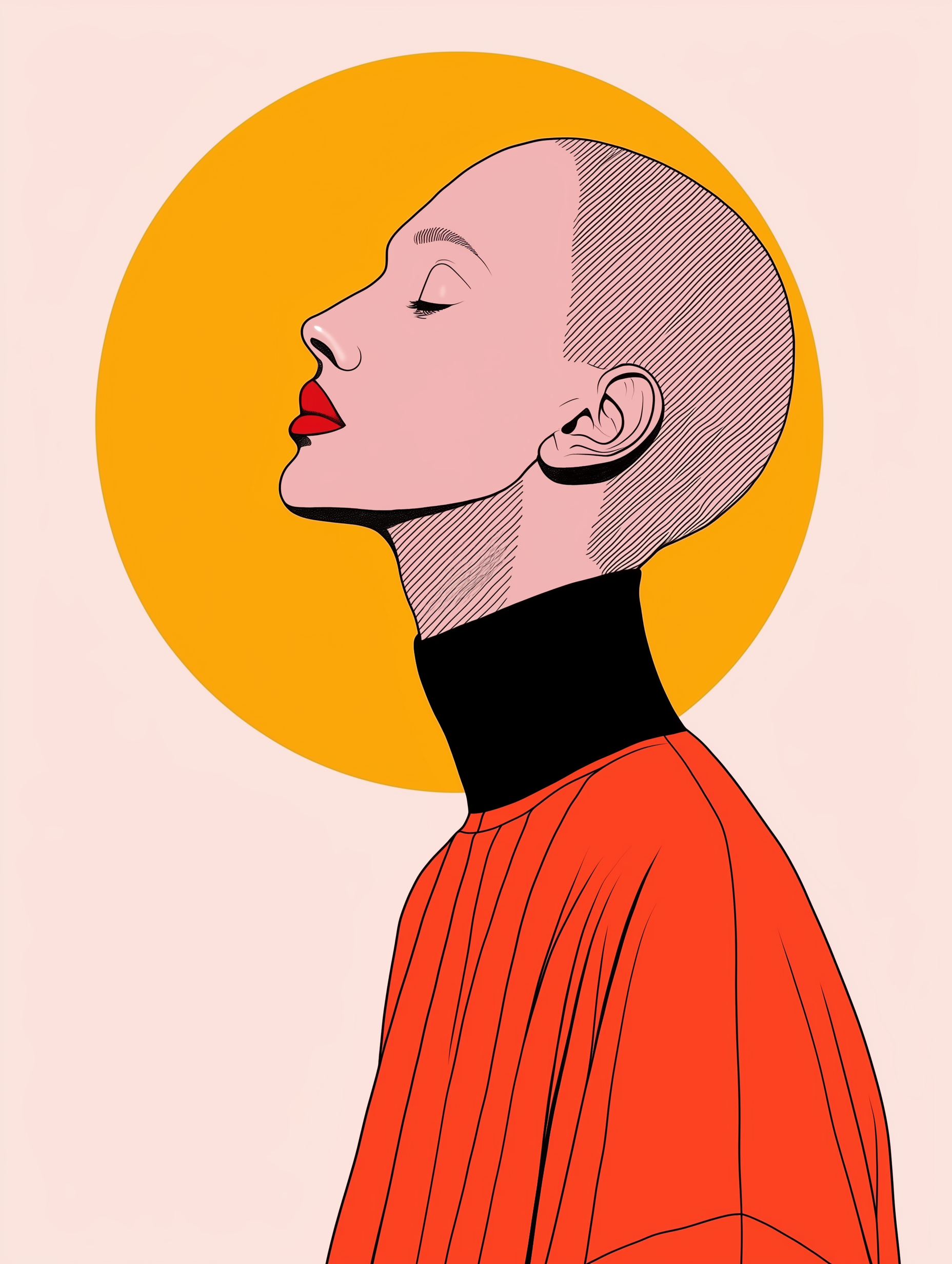 Stylized Profile Illustration Illustration on Lummi