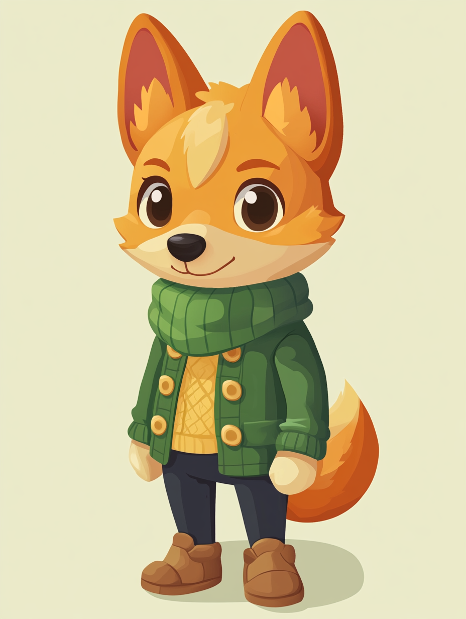 Anthropomorphic Fox Character Illustration on Lummi