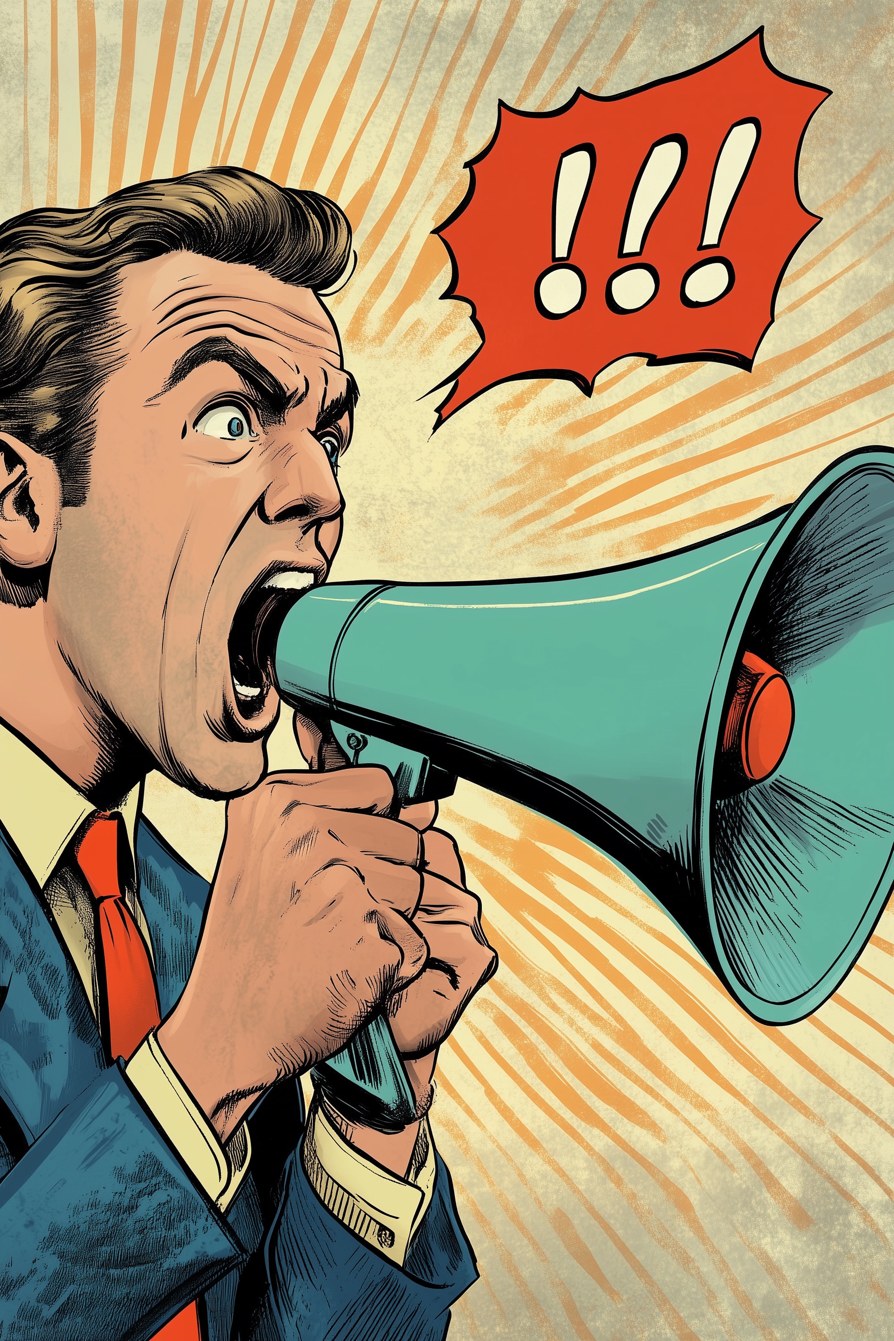 Man Shouting Pop Art Illustration on Lummi