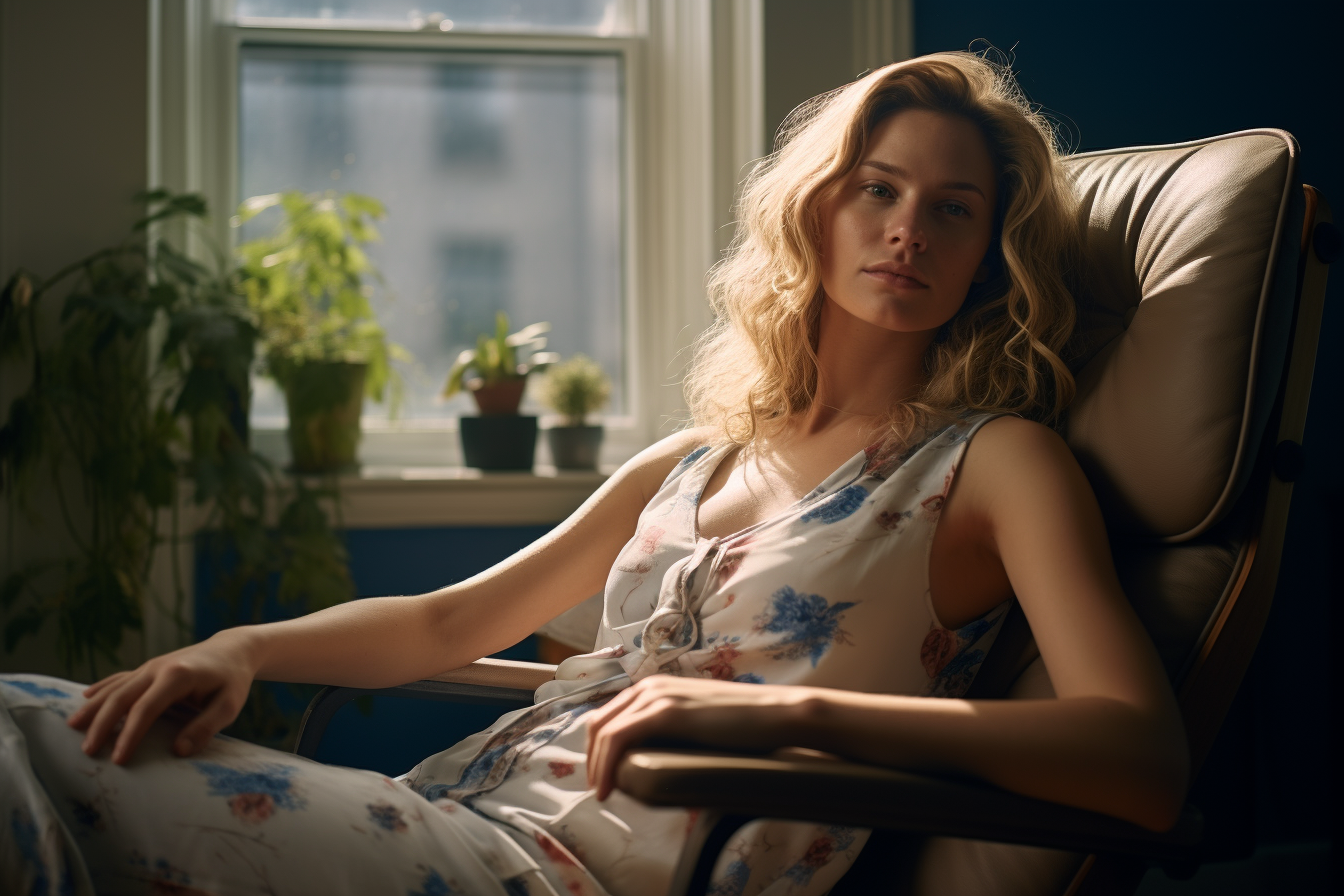 Serene Repose of a Daydreaming Woman Photo on Lummi