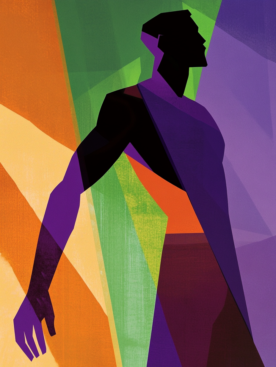 Dynamic Silhouette Illustration on Lummi