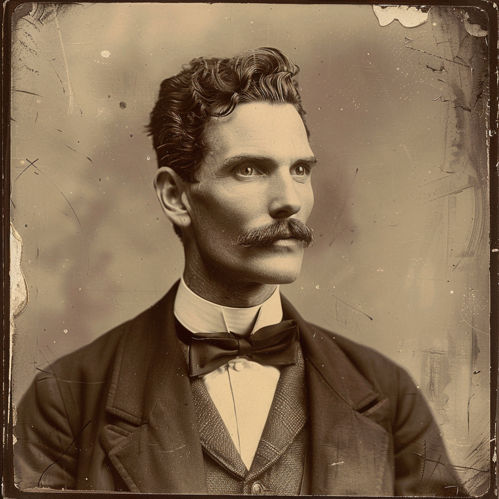 Vintage Sepia-Toned Portrait Photo on Lummi