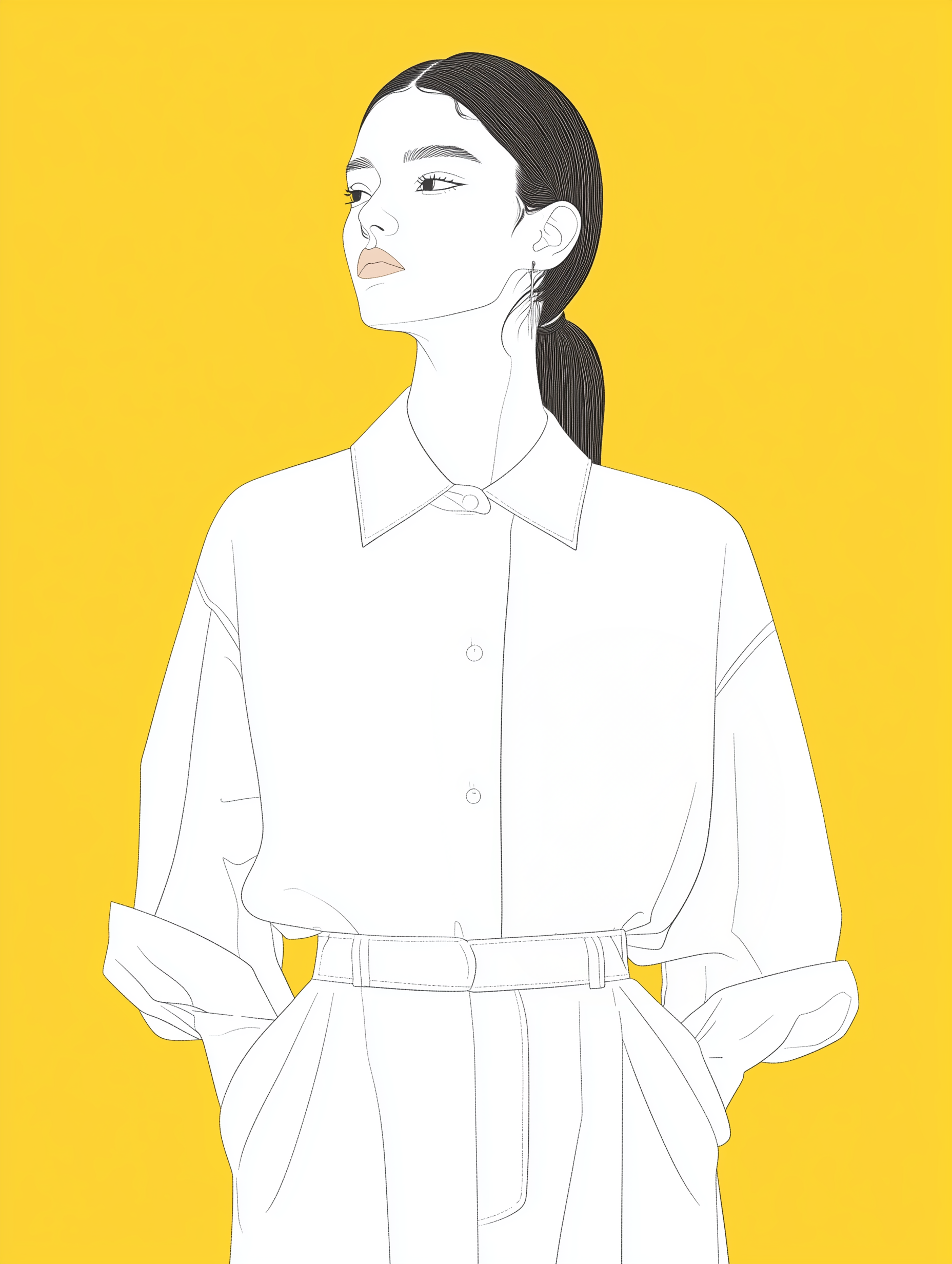 Minimalist Portrait Illustration Illustration on Lummi