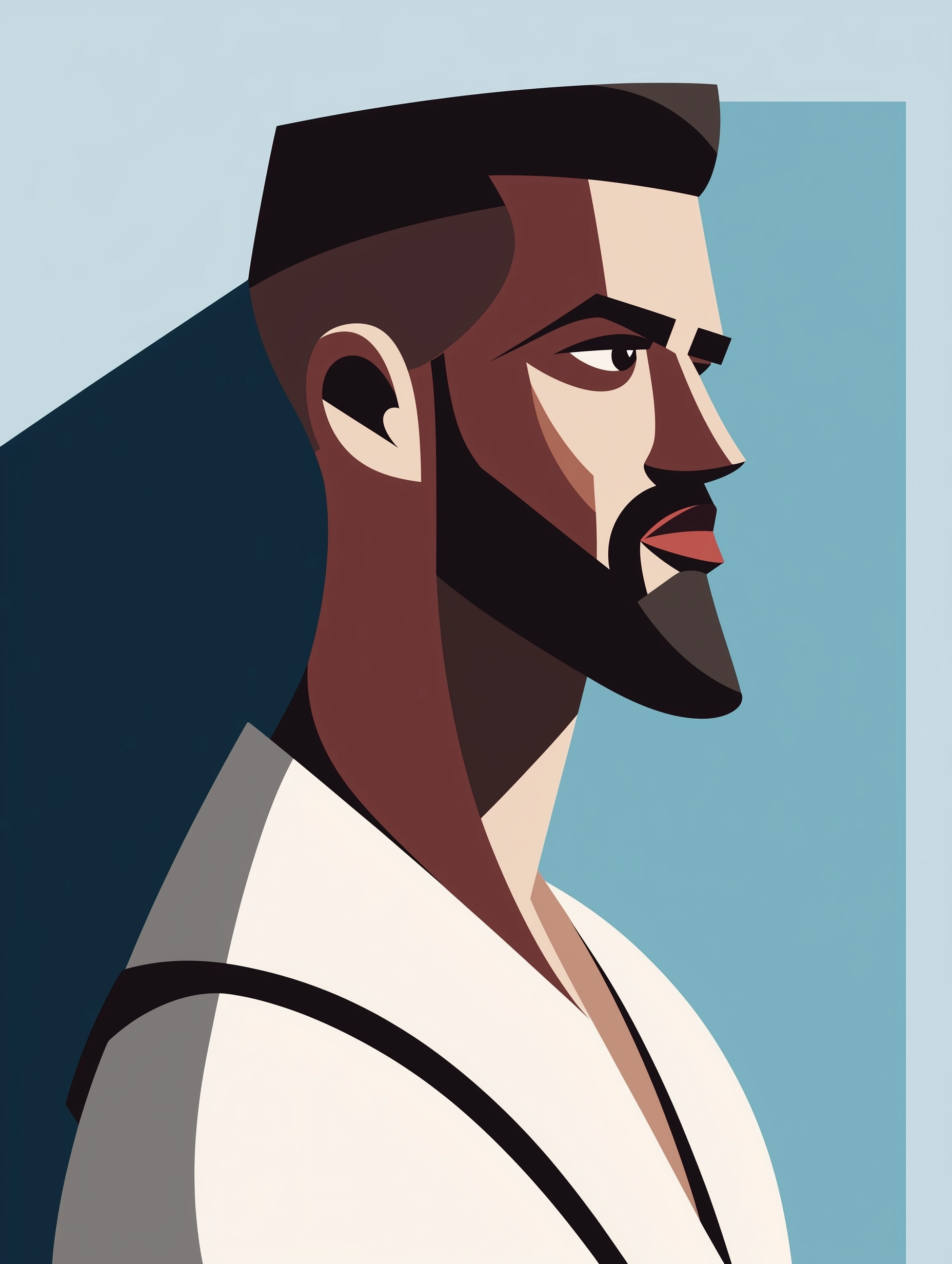 Stylized Profile Illustration Illustration on Lummi