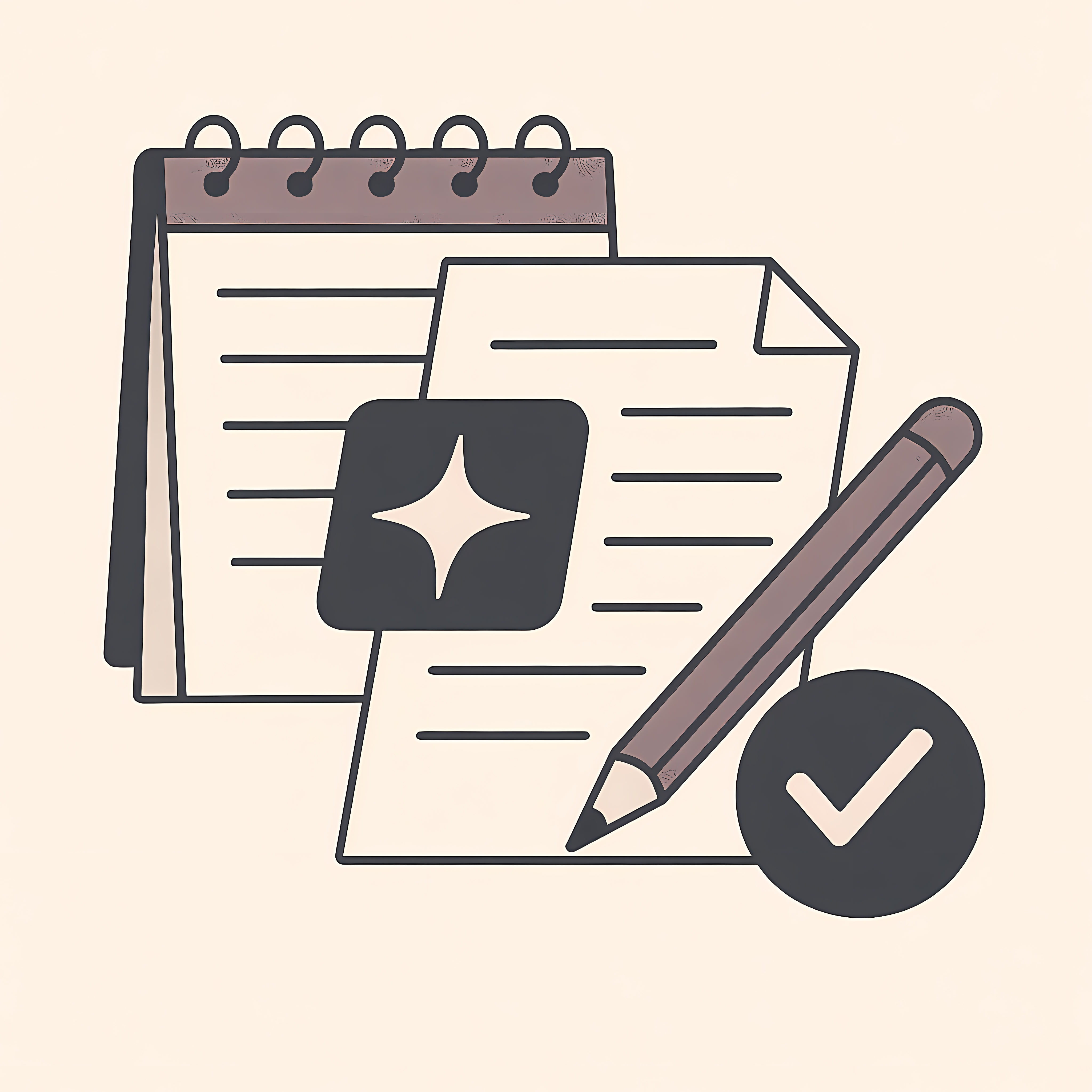 Minimalist Notepad Art Illustration on Lummi