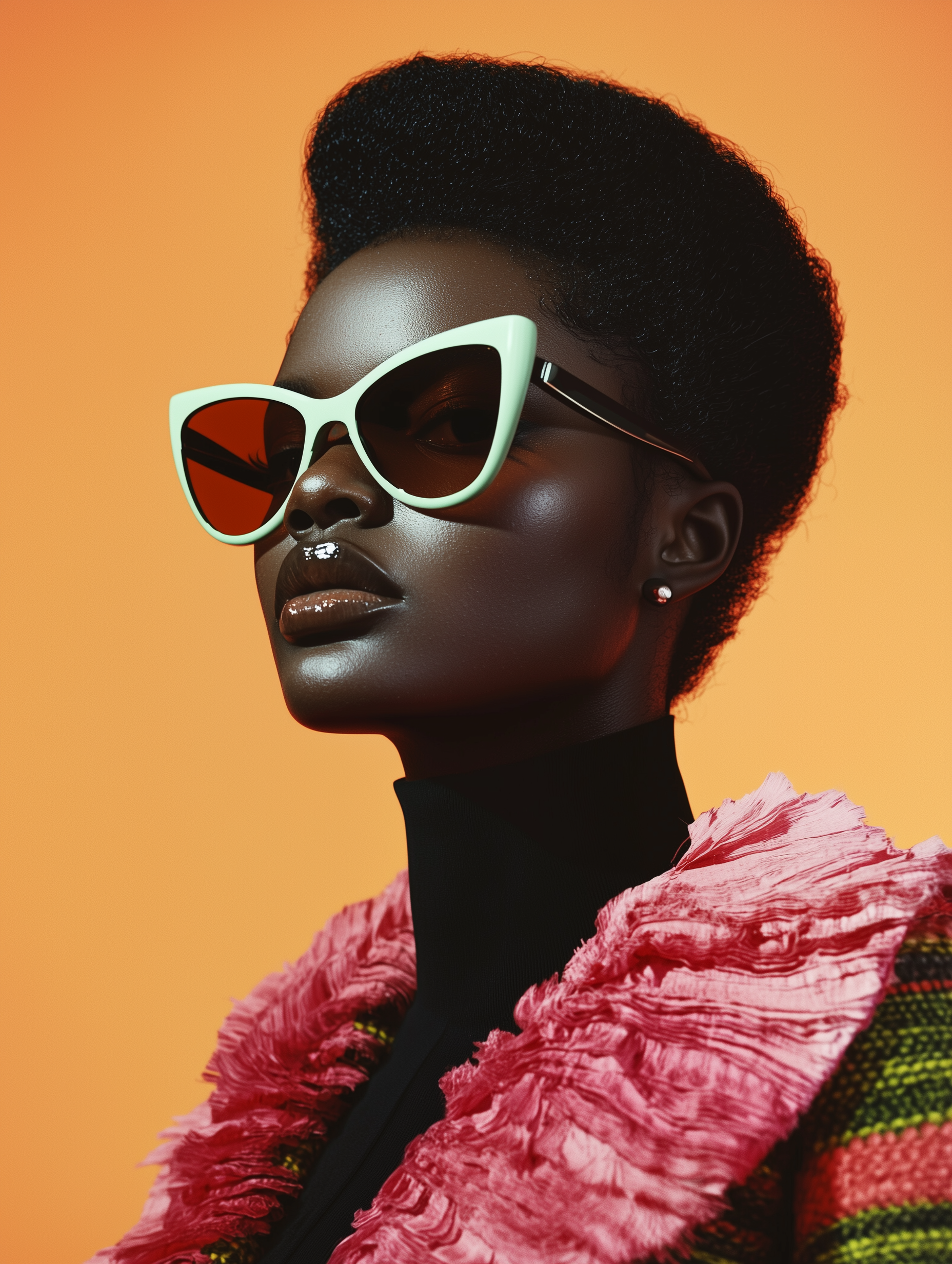 Stylish Afro Portrait Photo on Lummi