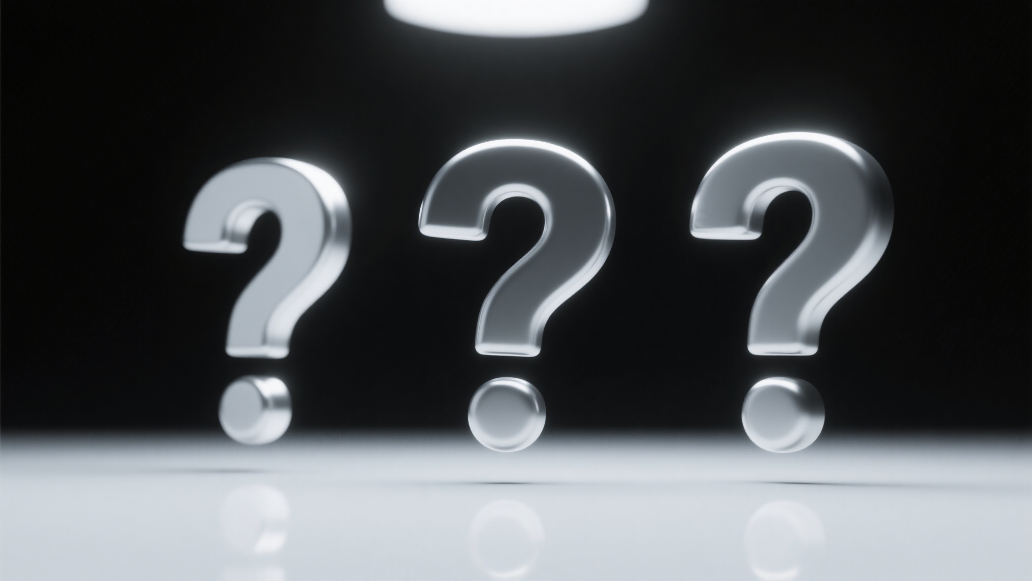 Shiny Question Marks 3D Image on Lummi