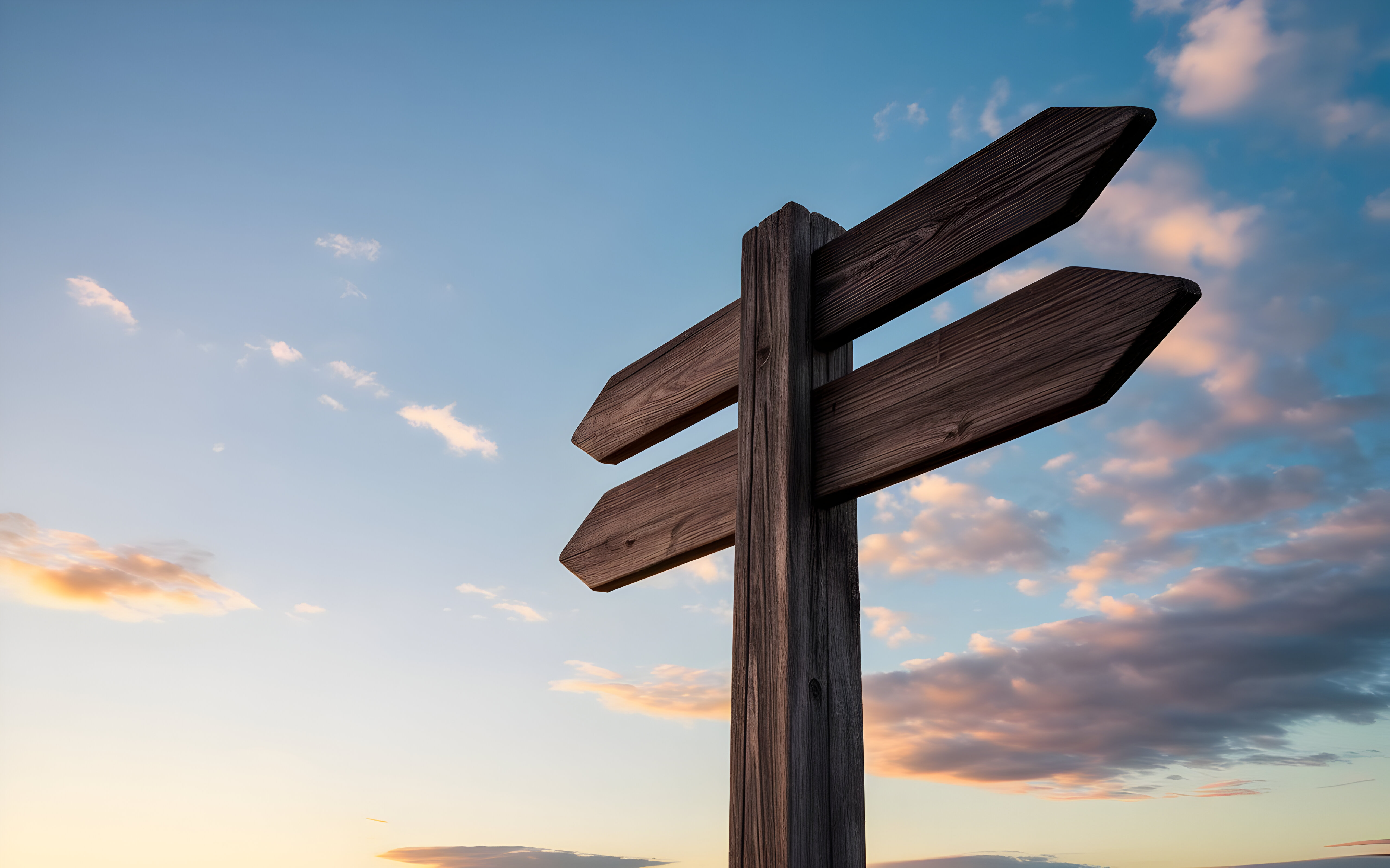 Wooden Signpost at Sunset Photo on Lummi