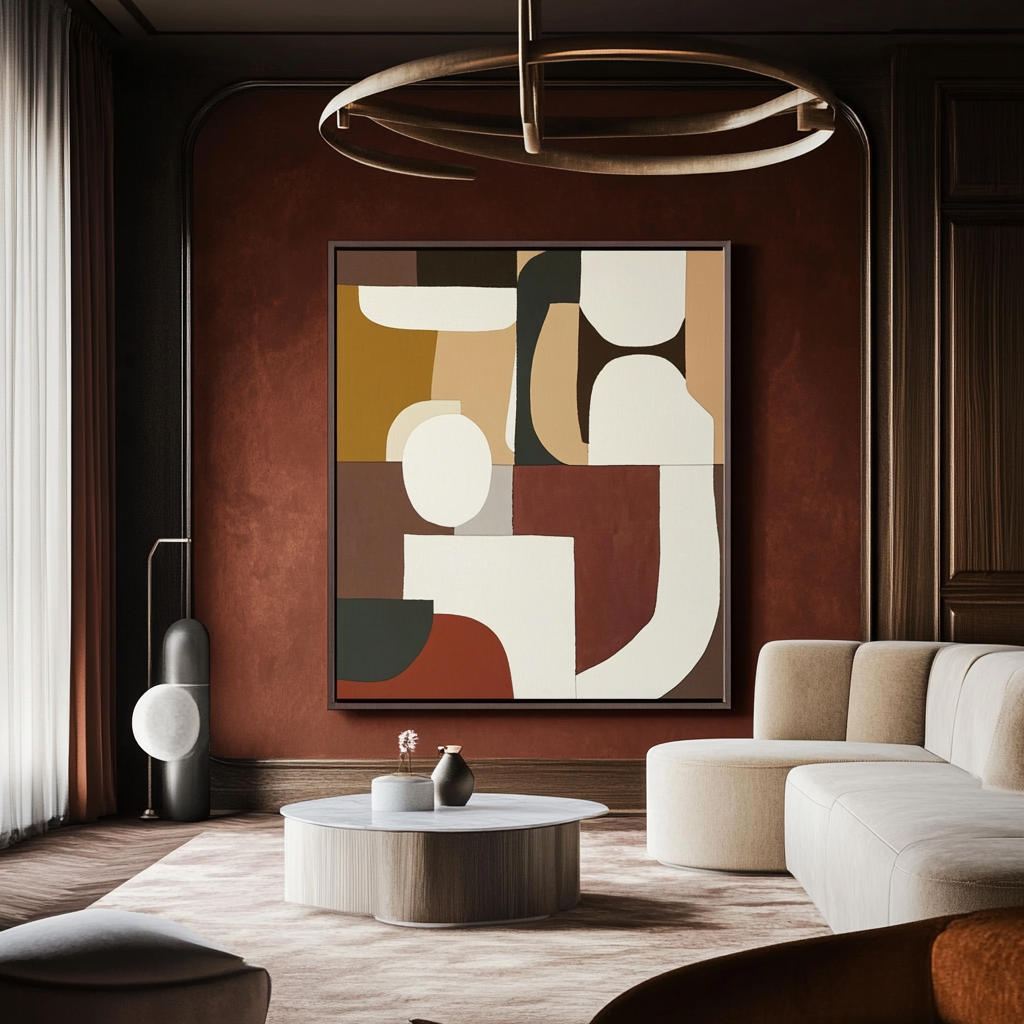 Modern Interior with Abstract Art Photo on Lummi