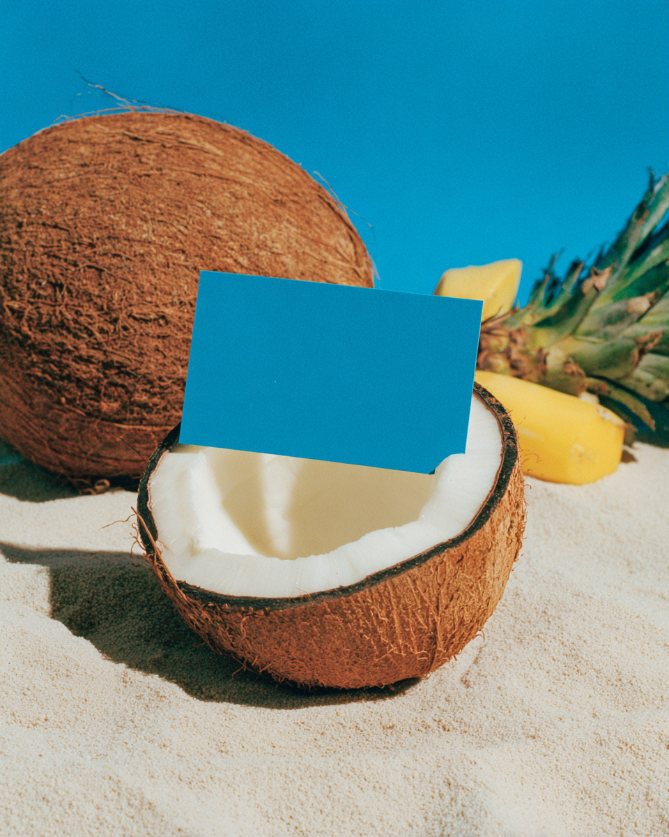 Tropical Coconut Scene Photo on Lummi