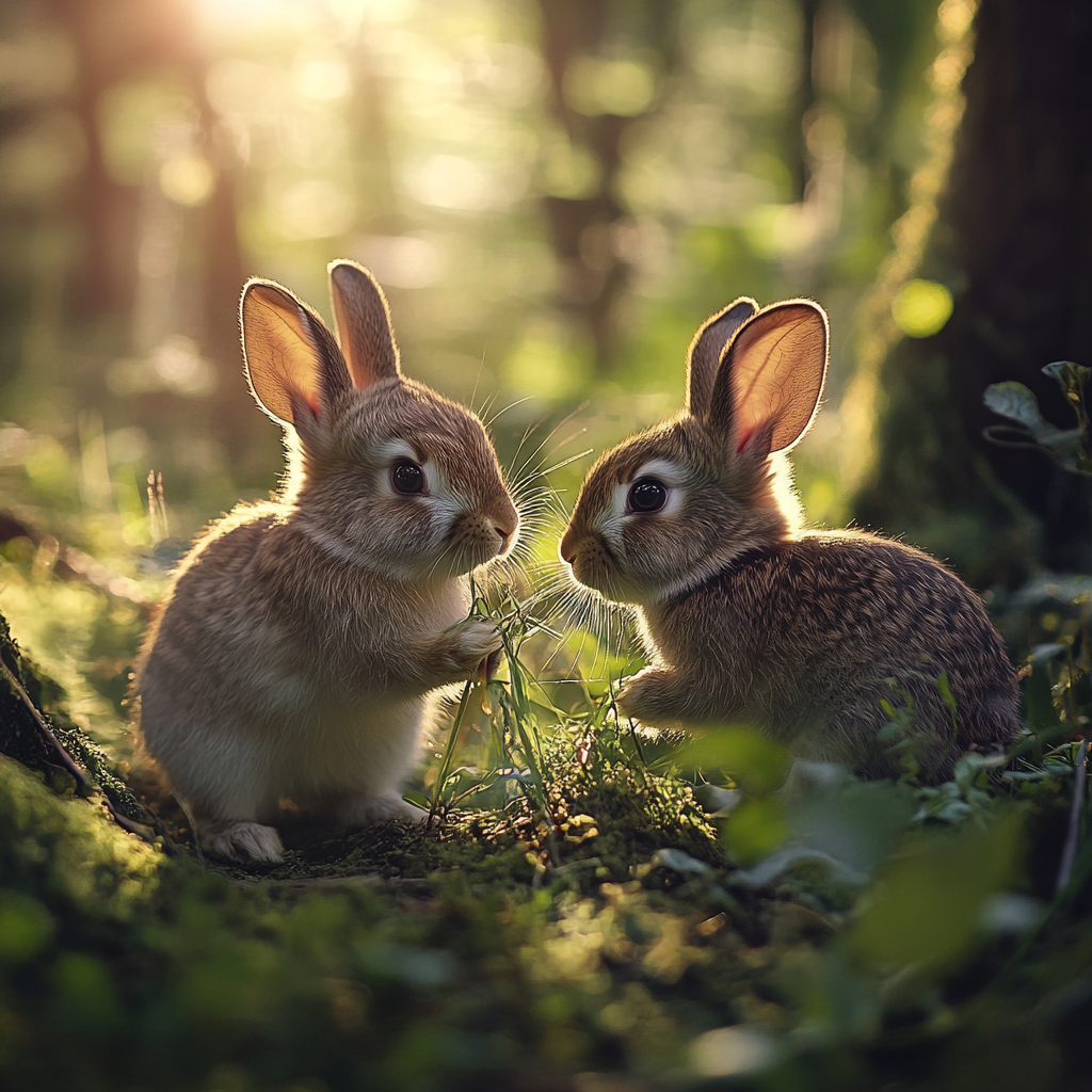 Baby Rabbits in Forest Photo on Lummi