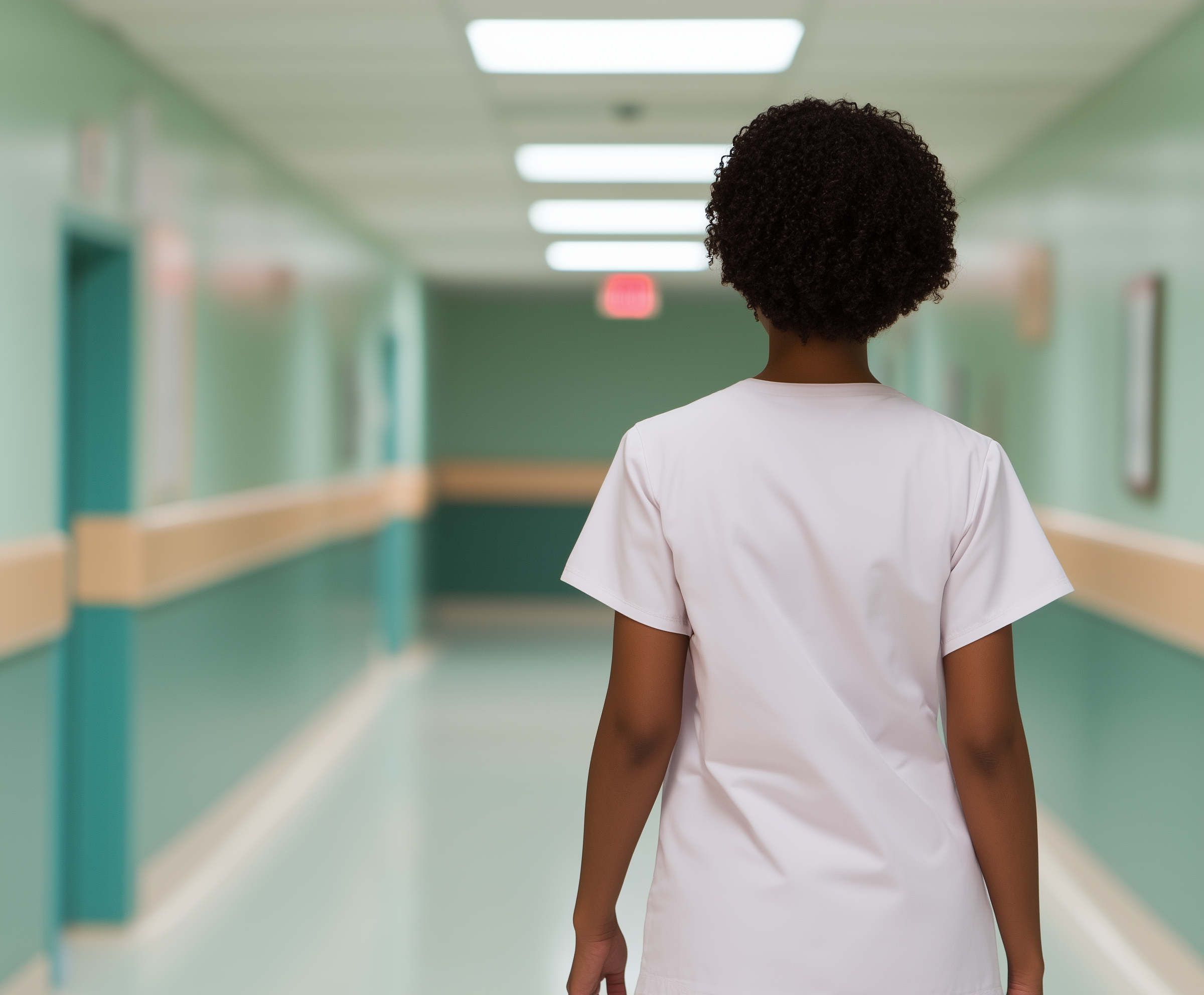 Healthcare Professional in Hospital Corridor Photo on Lummi