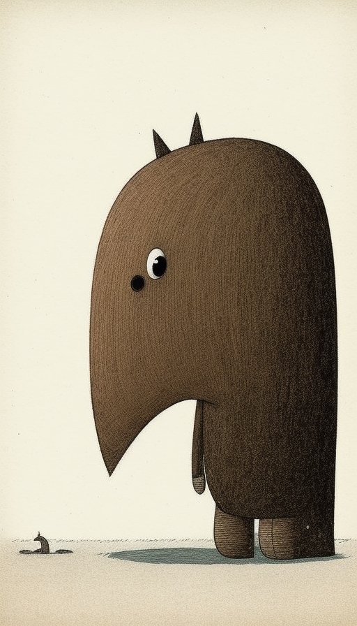 Friendly Monster and Mouse Illustration Illustration on Lummi