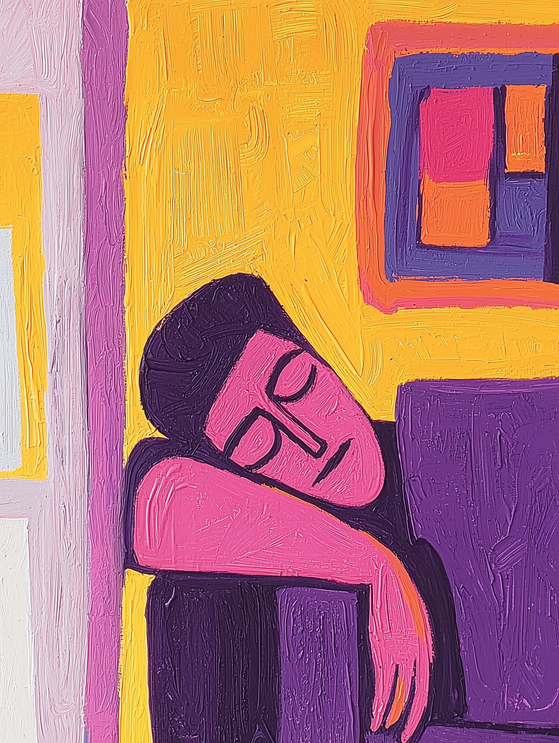 Abstract Resting Figure Illustration on Lummi