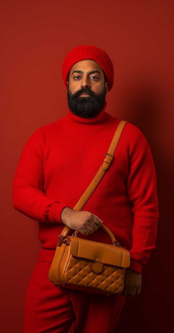 Monochrome Red Confidence Photo on Lummi