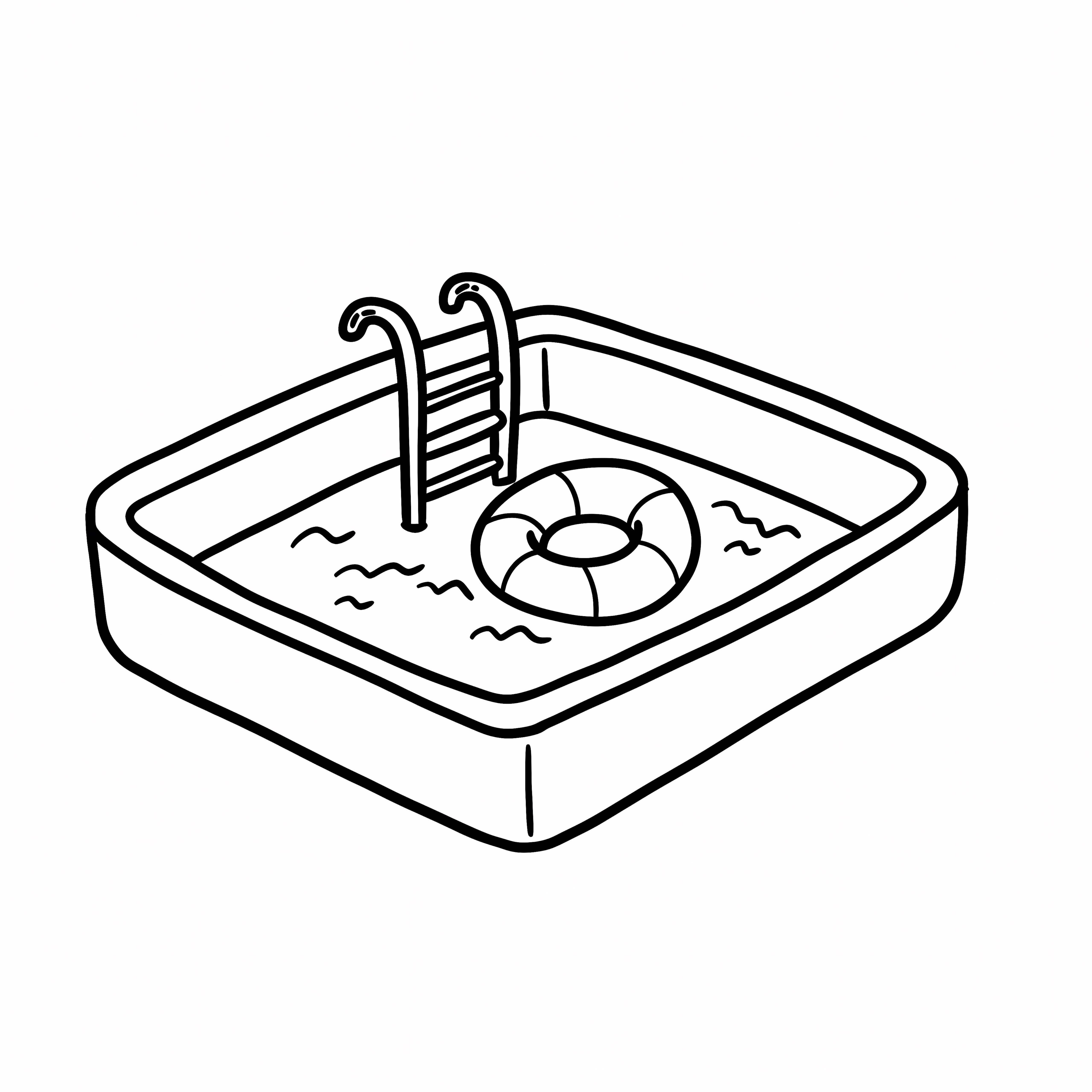 Minimalist Pool Drawing Illustration on Lummi