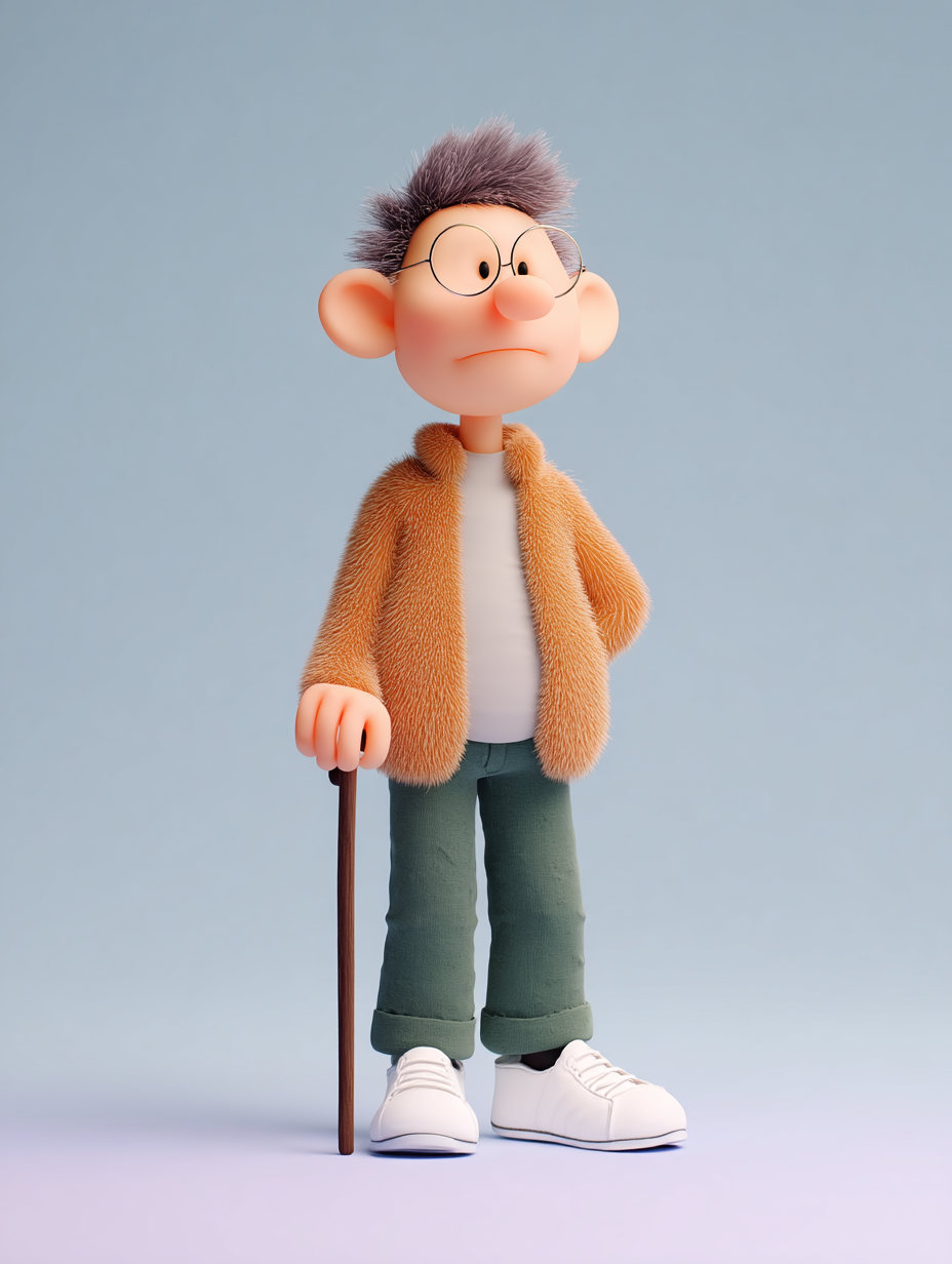 Stylized Cartoon Character 3D Image on Lummi