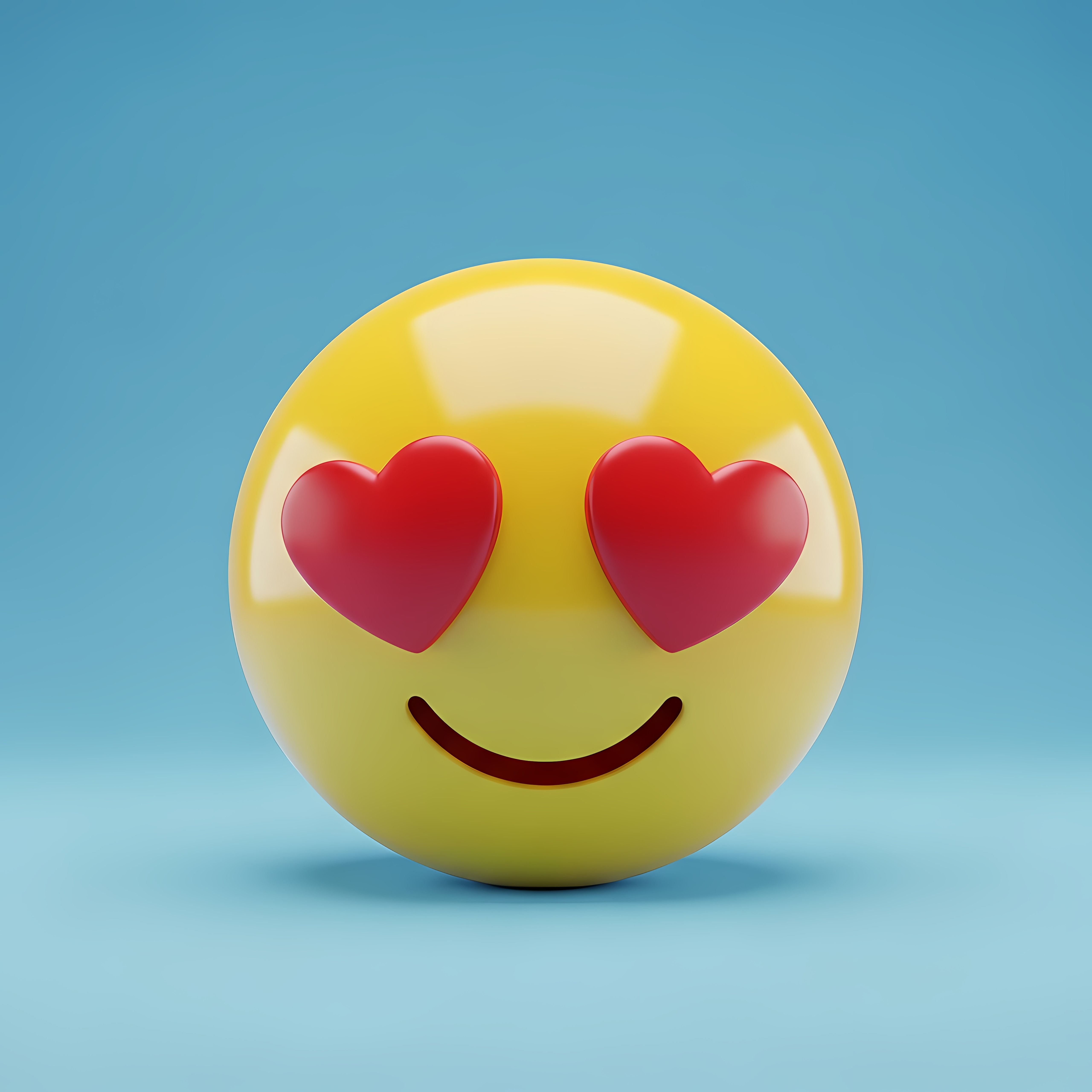 Heart Eyes Emoji Render 3D Image on Lummi