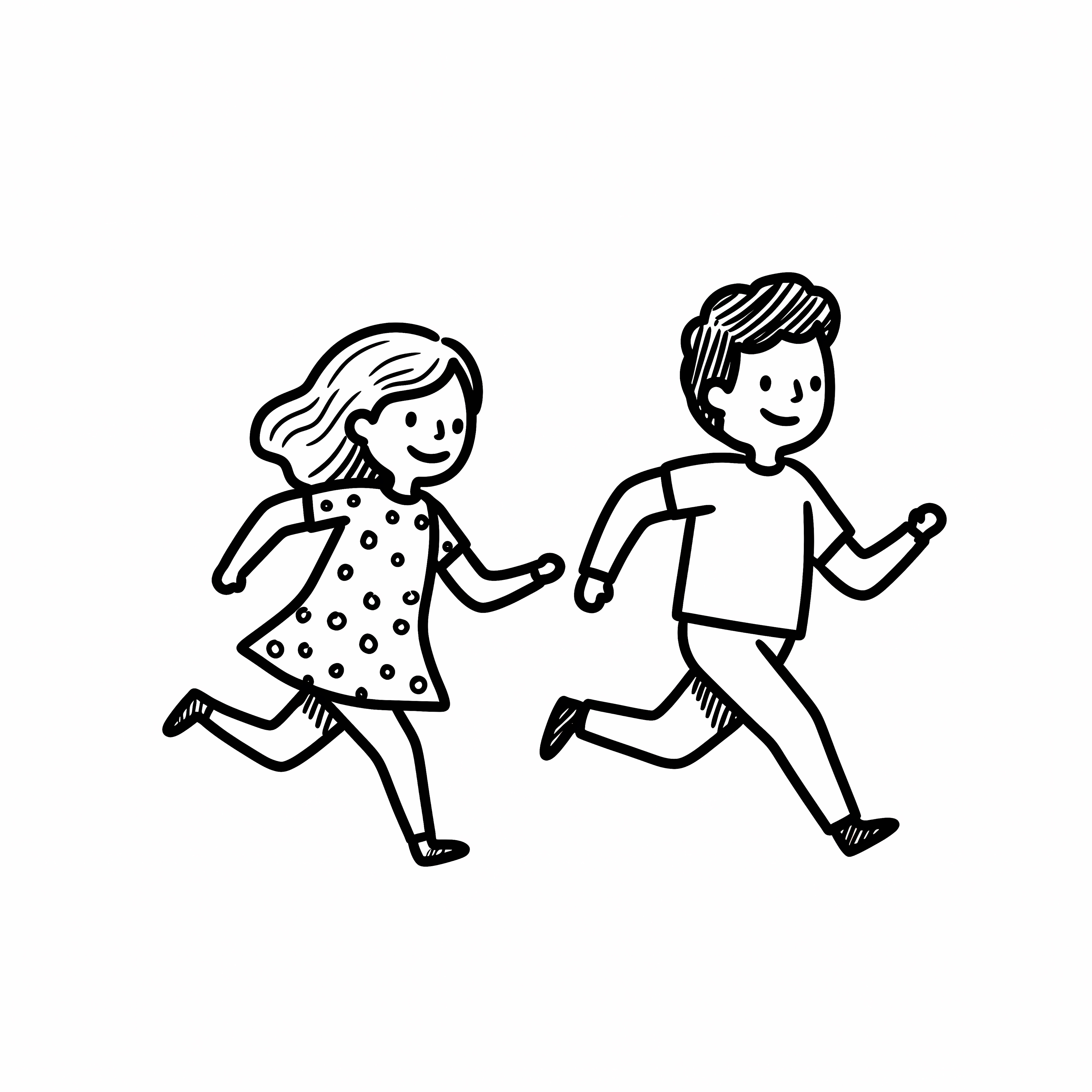 Children Running Illustration Illustration on Lummi