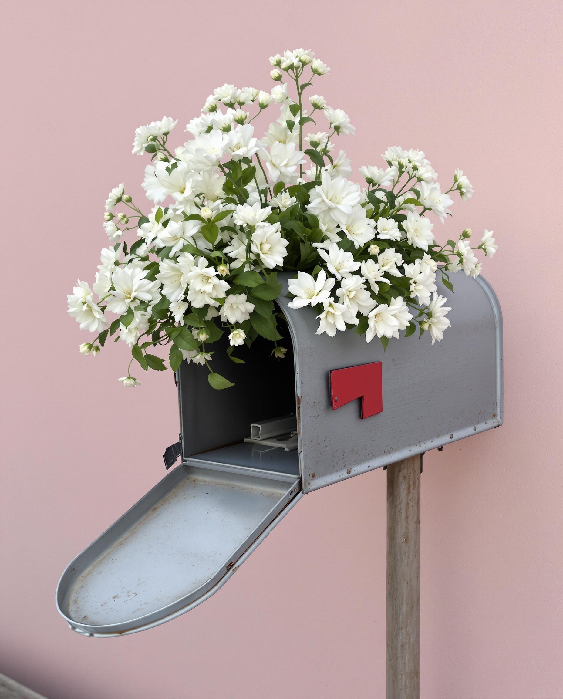 Rustic Mailbox Flowers Photo on Lummi