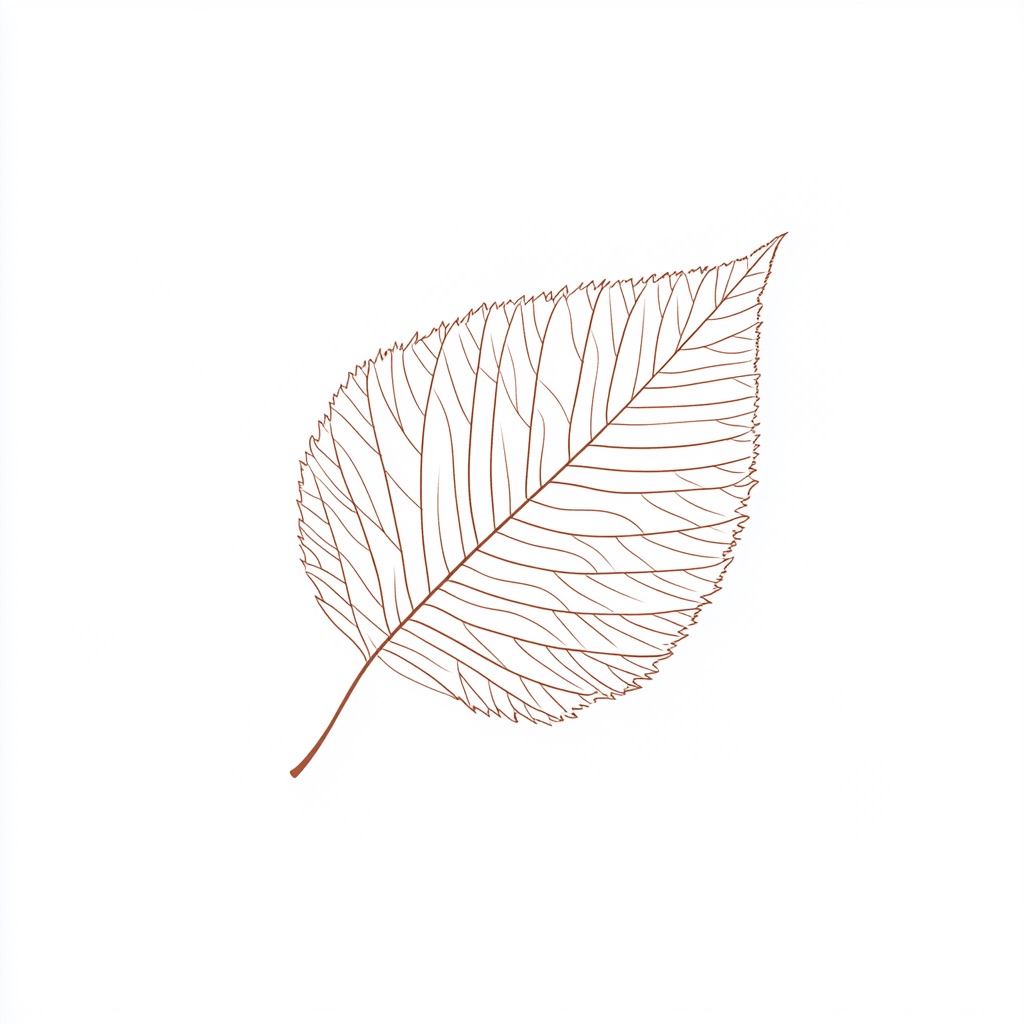 Minimalist Leaf Art Illustration on Lummi