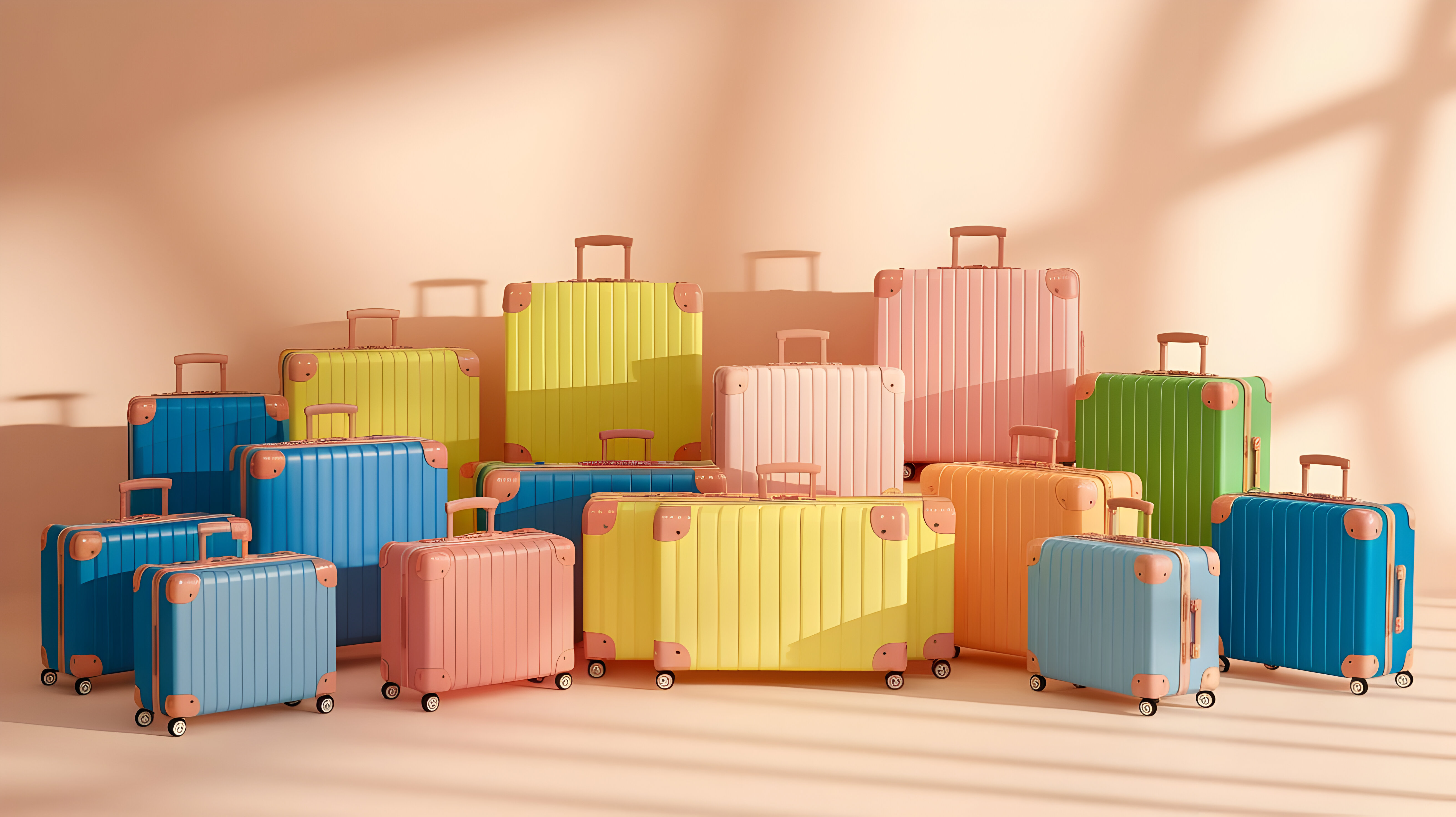 Colorful Suitcases Display Photo on Lummi