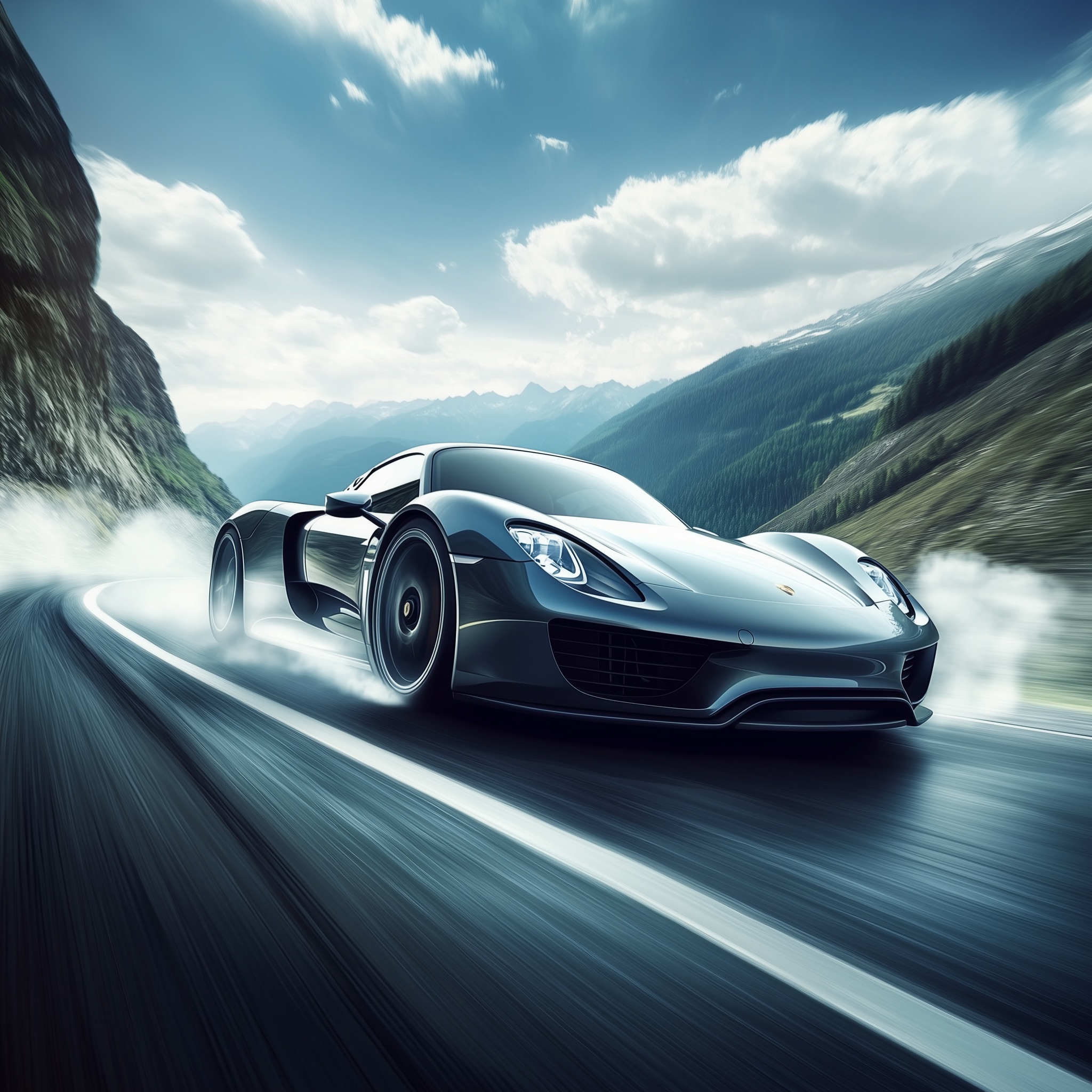 Sleek Sports Car Drive Photo on Lummi