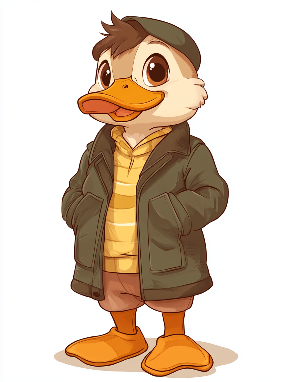 Lummi Illustration - Stylish Anthropomorphic Duck