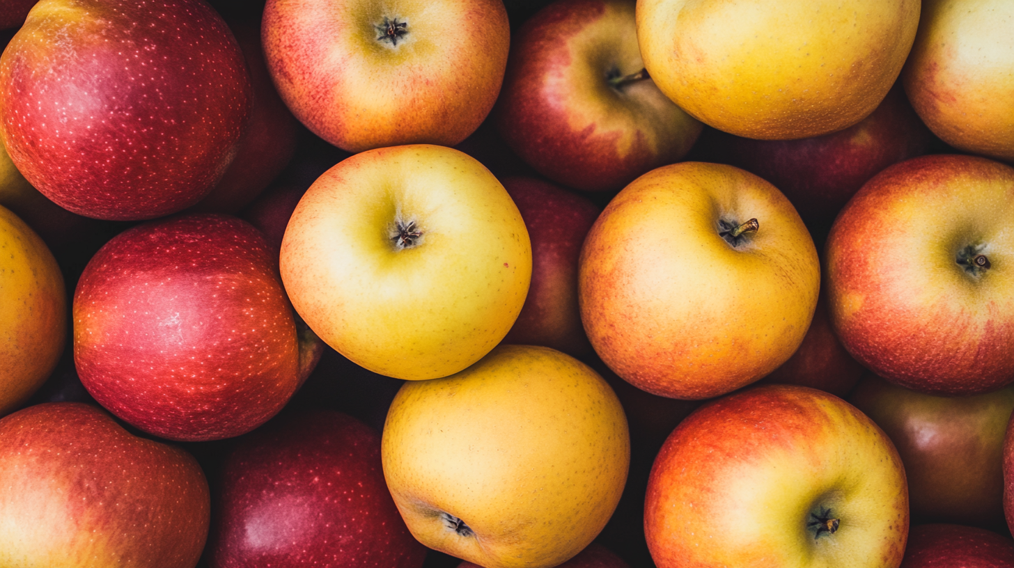 Close-up of Colorful Apples Photo on Lummi