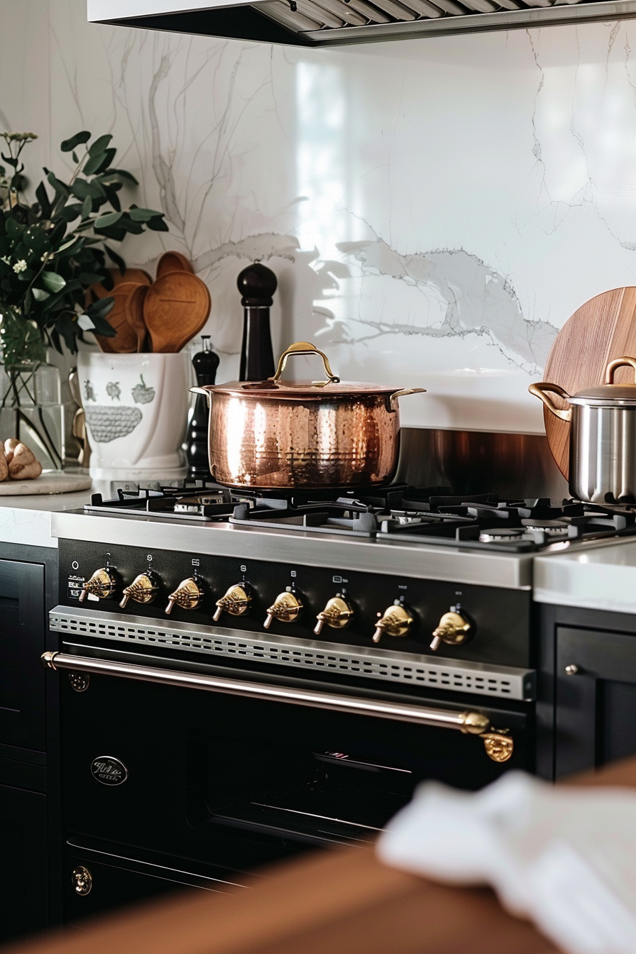 Elegant Modern Kitchen with Copper Pots Photo on Lummi