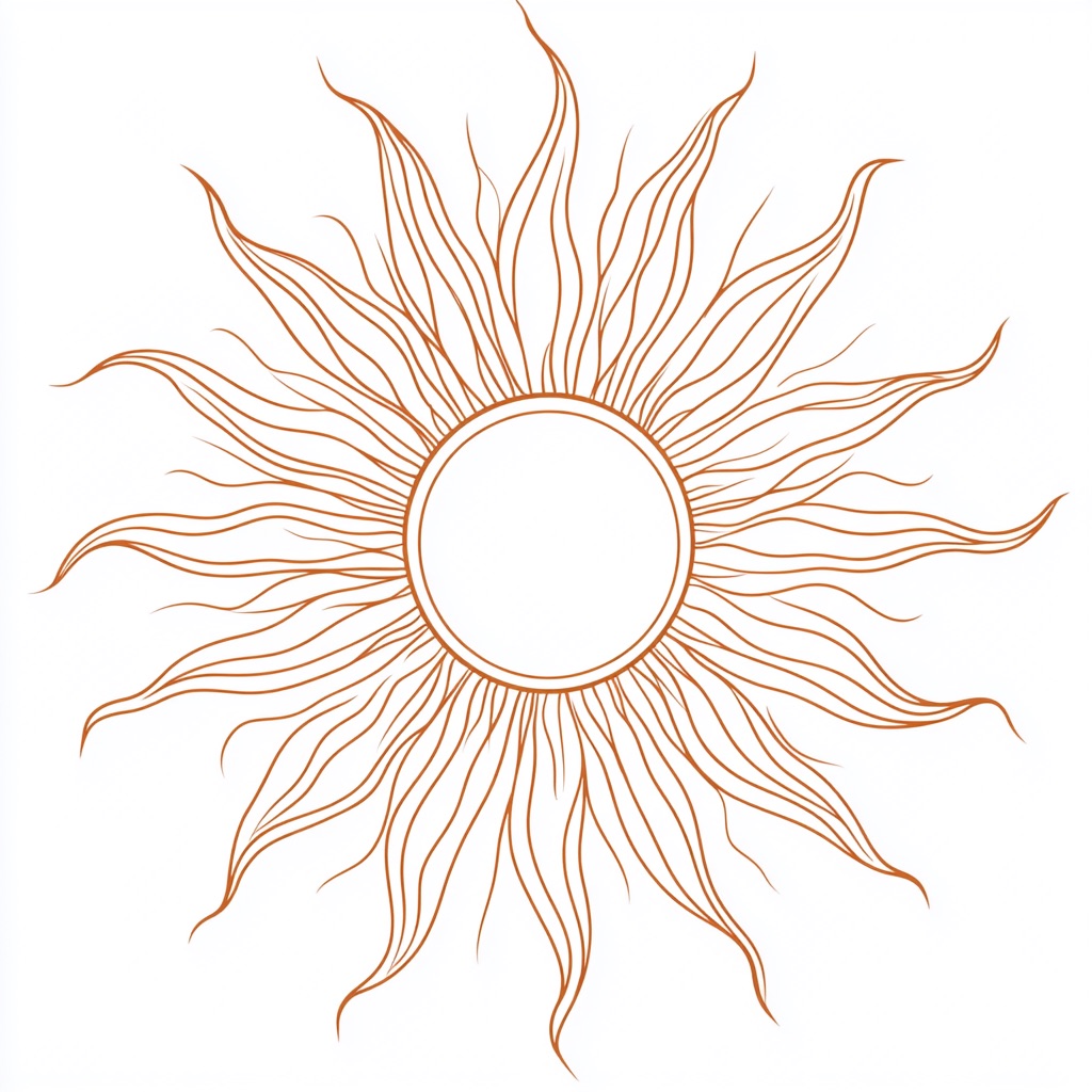 Minimalist Sun Design Illustration on Lummi