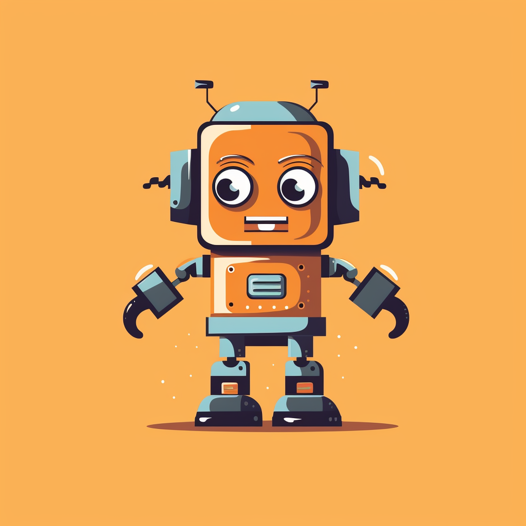 Cute Cartoonish Robot Illustration on Lummi